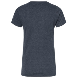 Tultex 542 Women's Premium Cotton Blend T-Shirt - Navy Heather | Full ...