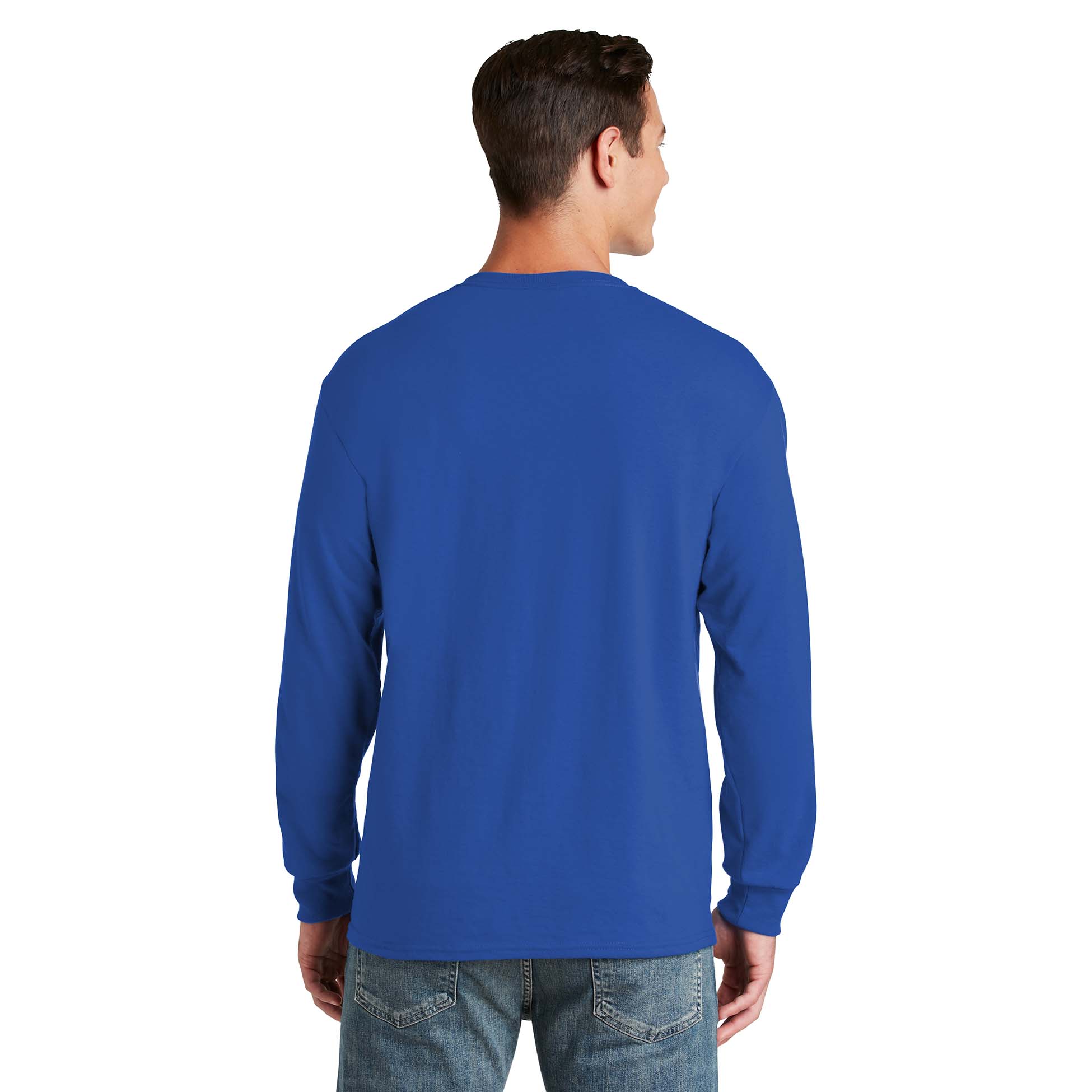 Jerzees 29LS Dri-Power 50/50 Cotton/Poly Long Sleeve T-Shirt - Royal ...