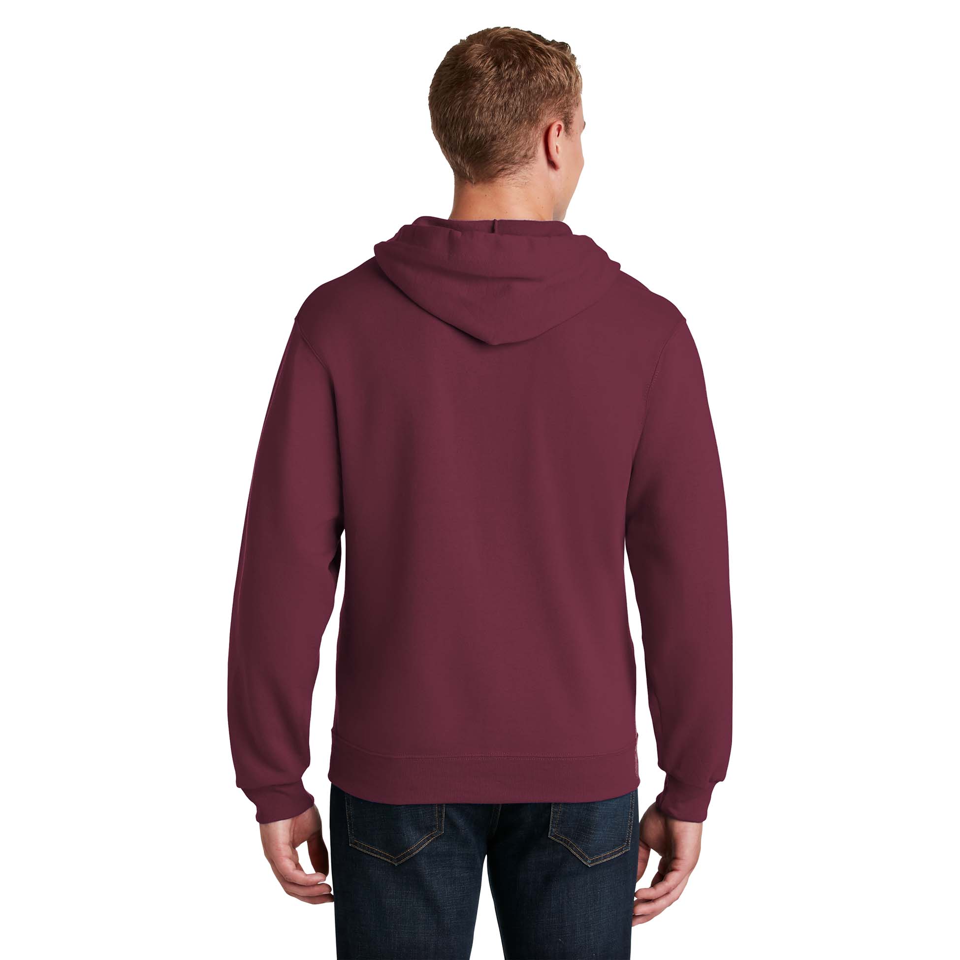 Jerzees 993M NuBlend Full-Zip Hooded Sweatshirt - Maroon | Full Source
