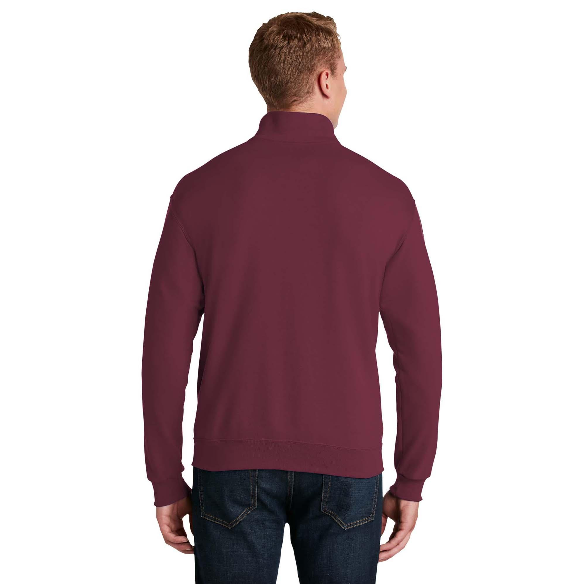 Jerzees 995M NuBlend 1/4-Zip Cadet Collar Sweatshirt - Maroon | Full Source