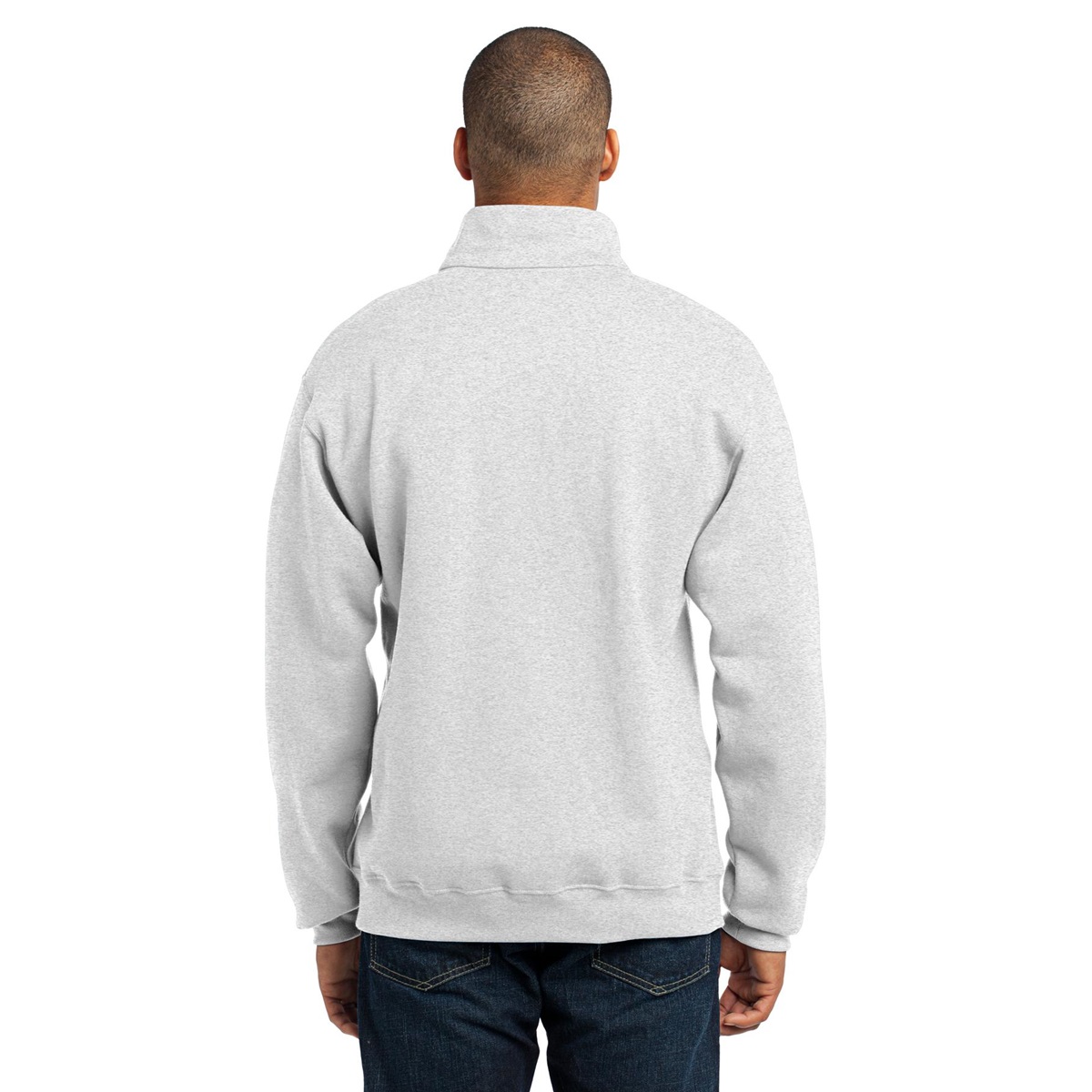 Jerzees 995M 1/4-Zip Cadet Collar Sweatshirt - Ash | FullSource.com