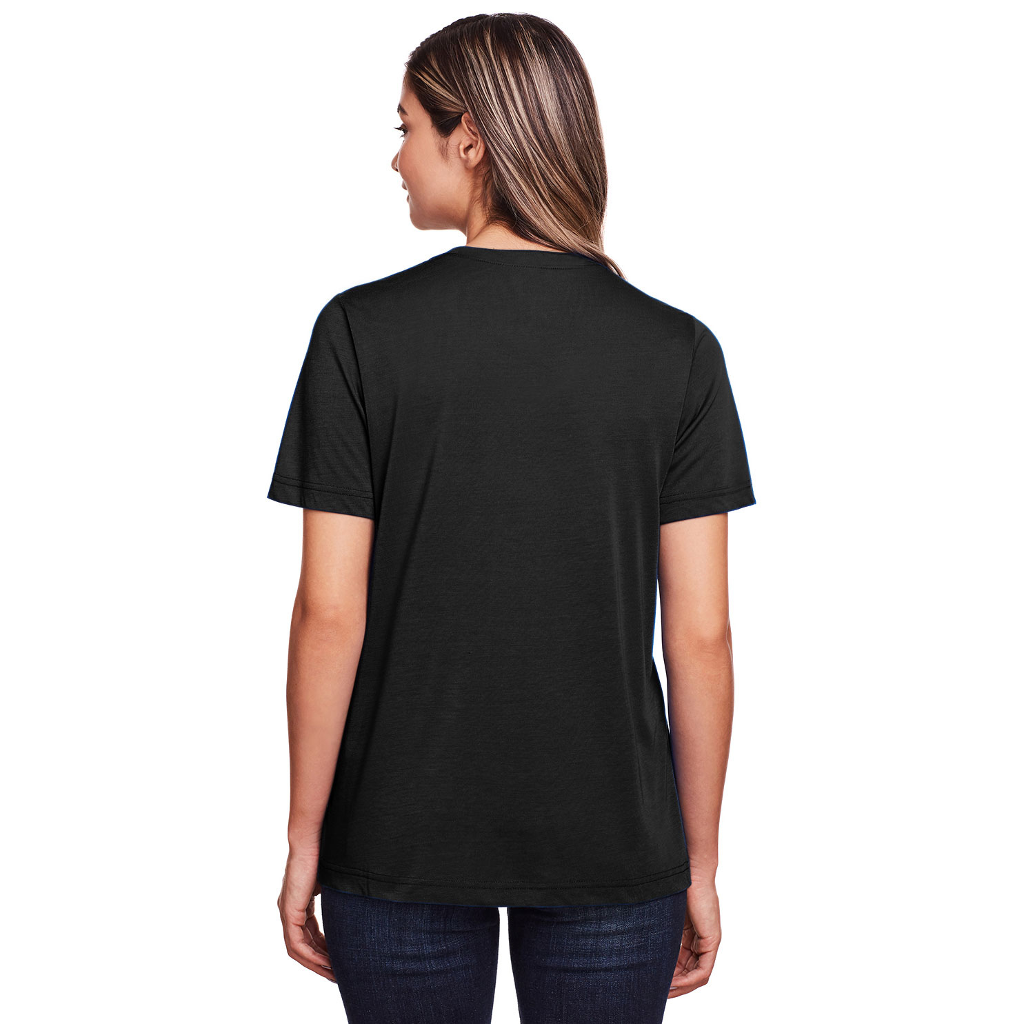 Core 365 CE111W Ladies Fusion ChromaSoft Performance T-Shirt - Black ...