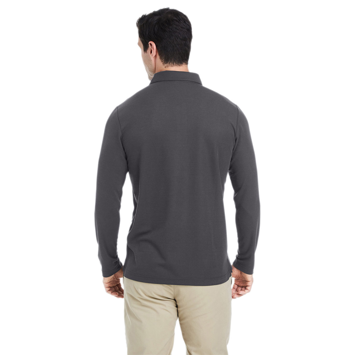Core 365 CE112L Men's Fusion ChromaSoft Long-Sleeve Pique Polo - Carbon ...