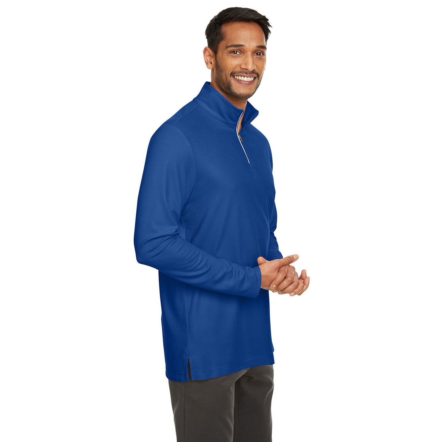 Core 365 CE405 Men's Fusion ChromaSoft Pique Quarter-Zip - True Royal ...