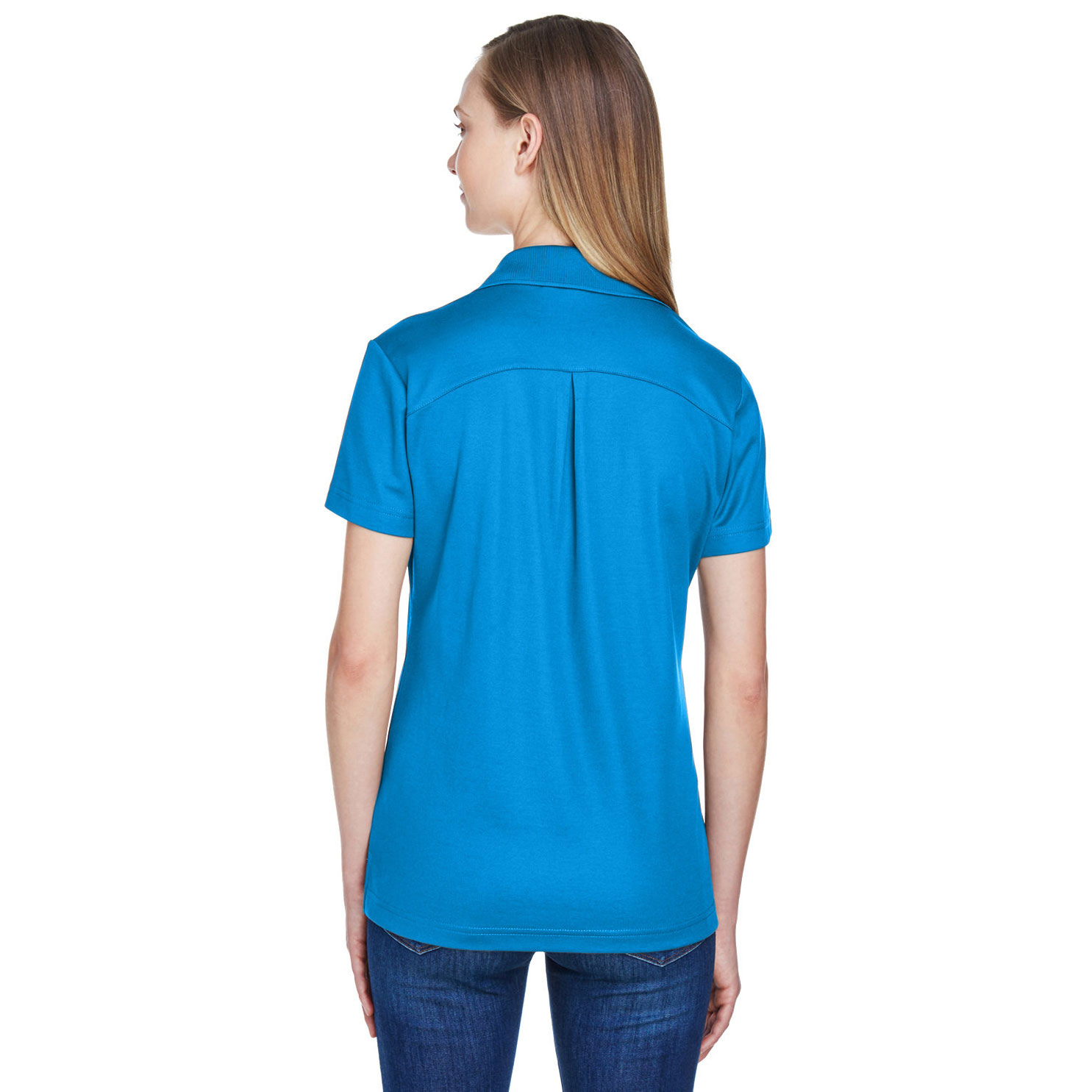 Devon & Jones DG20W CrownLux Performance Ladies Plaited Polo - Ocean ...