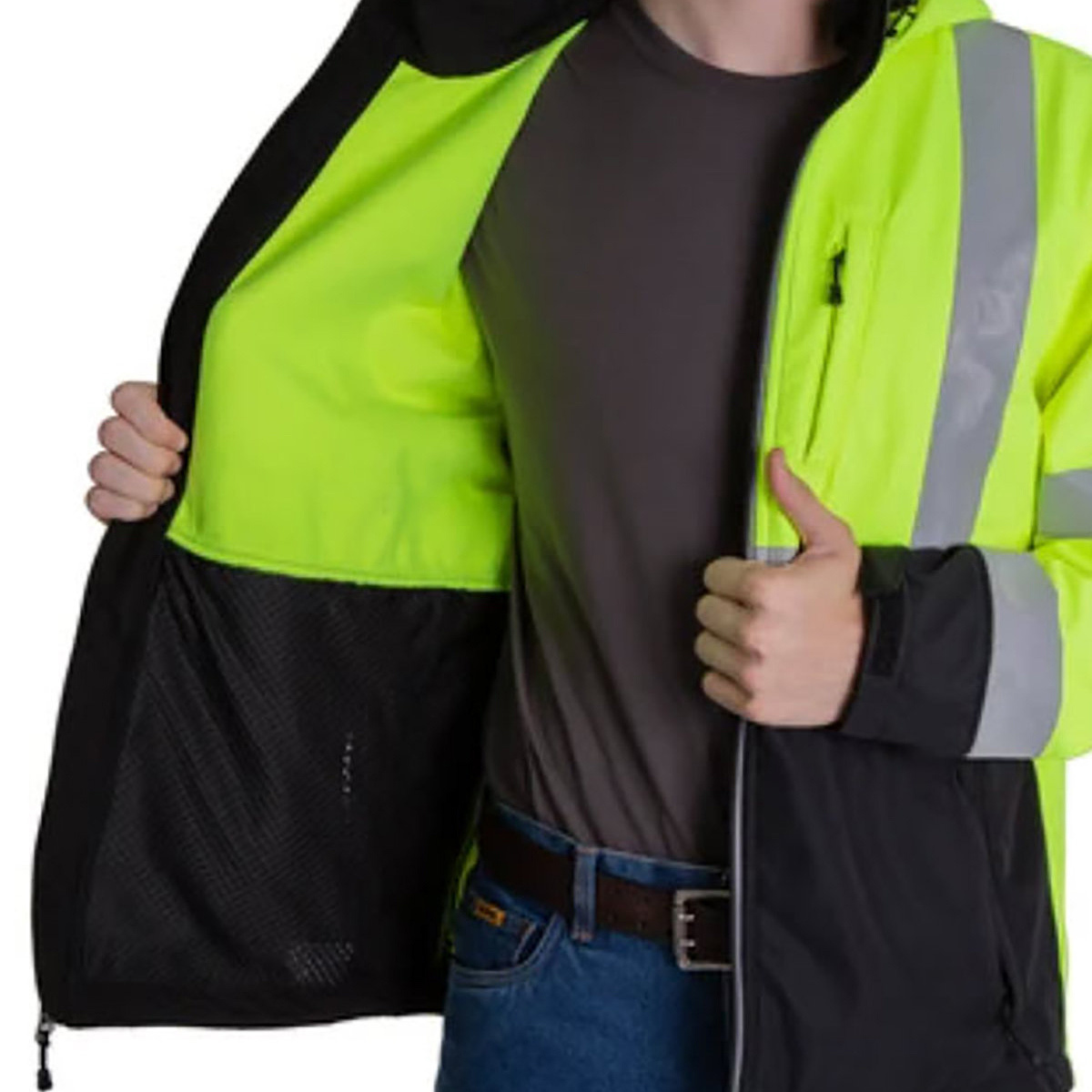 Berne HVJS206 Type R Class 3 Hooded Softshell Safety Jacket | Full Source