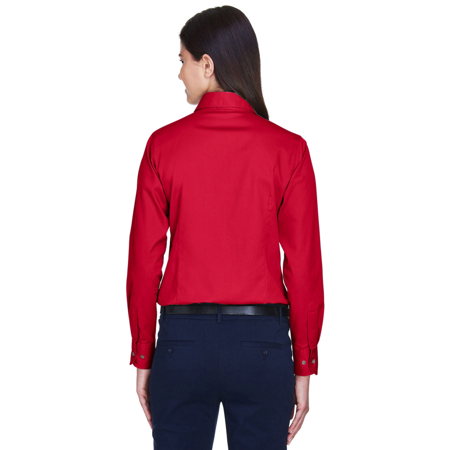 Harriton M500W Ladies Easy Blend Long Sleeve Twill Shirt with Stain ...