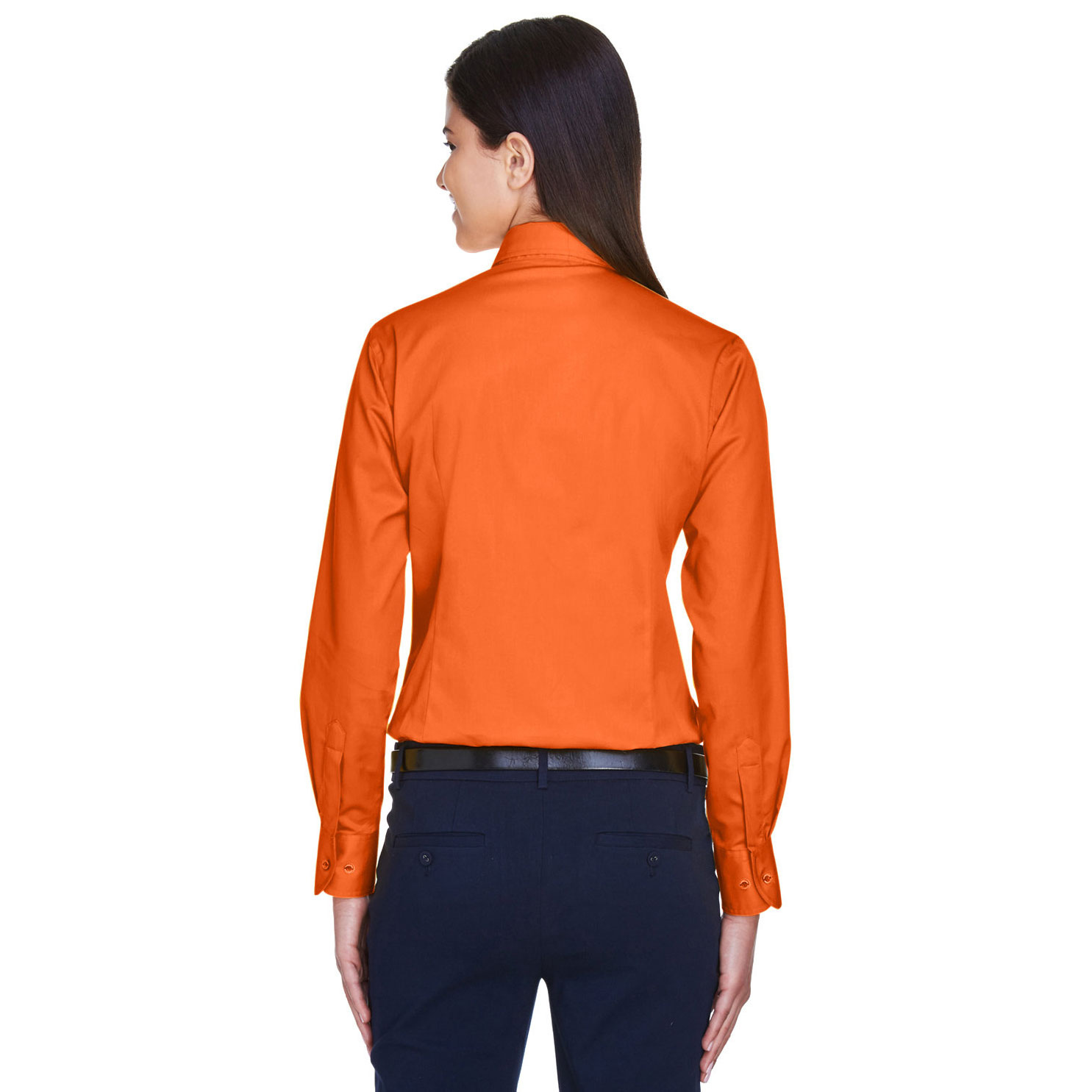 Harriton M500W Ladies Easy Blend Long Sleeve Twill Shirt with Stain ...