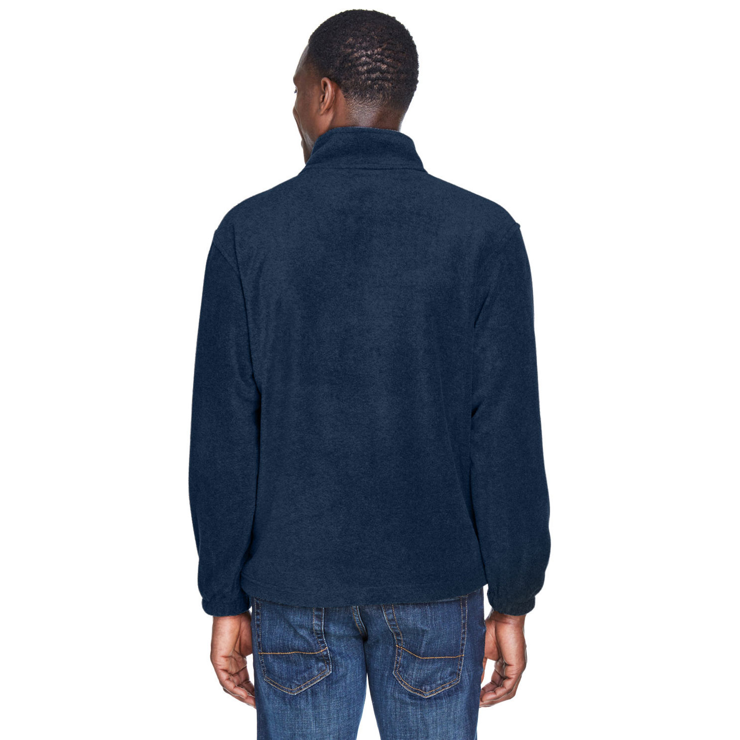 Harriton M980 Adult 8 oz. 1/4-Zip Fleece Pullover - Navy | Full Source