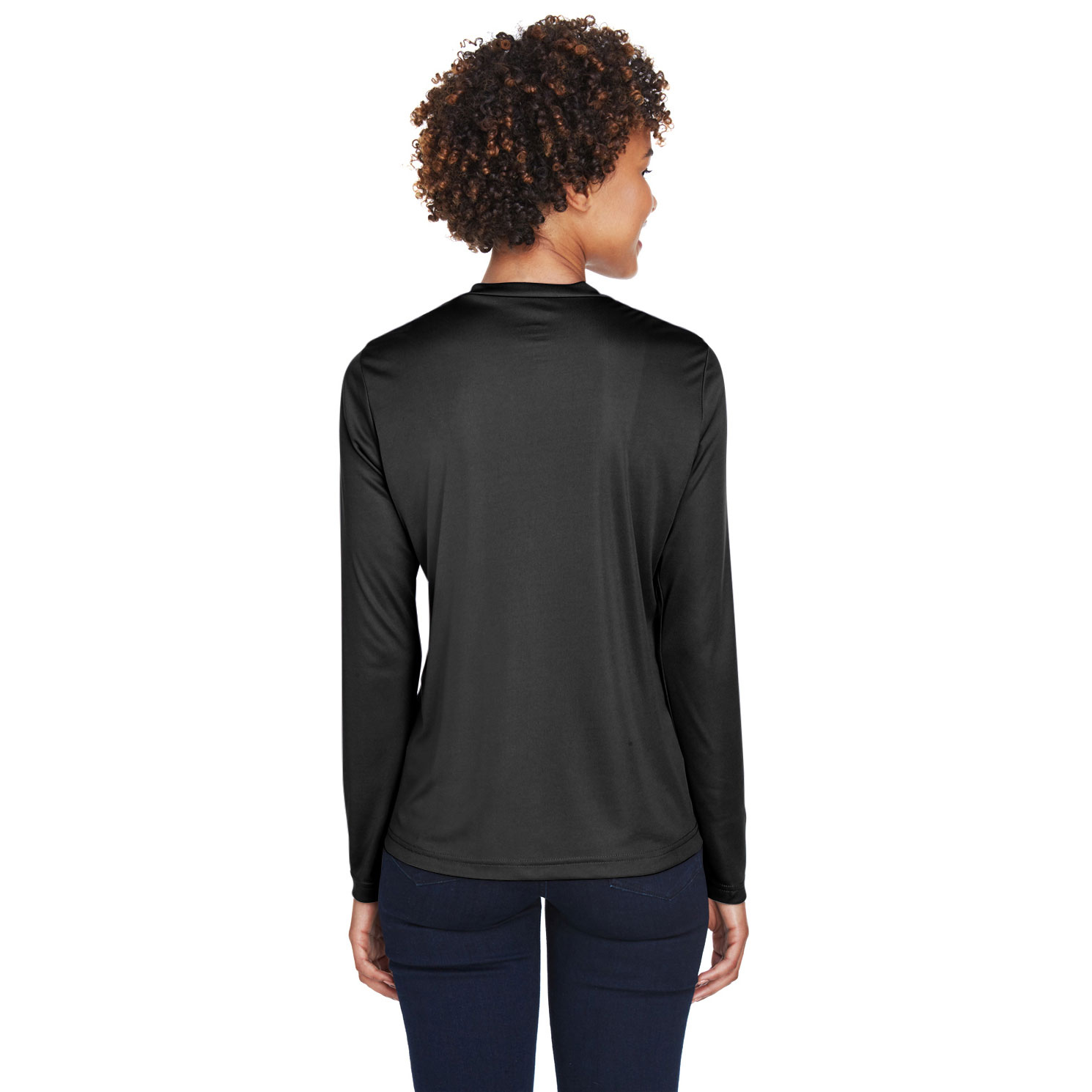Team 365 TT11WL Ladies Zone Performance Long Sleeve T-Shirt - Black ...