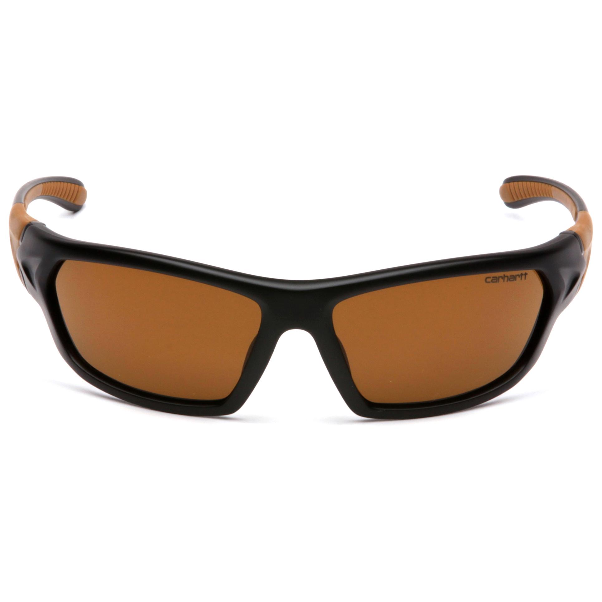 Carhartt Chb219 Carbondale Safety Glasses Black Frame Brown