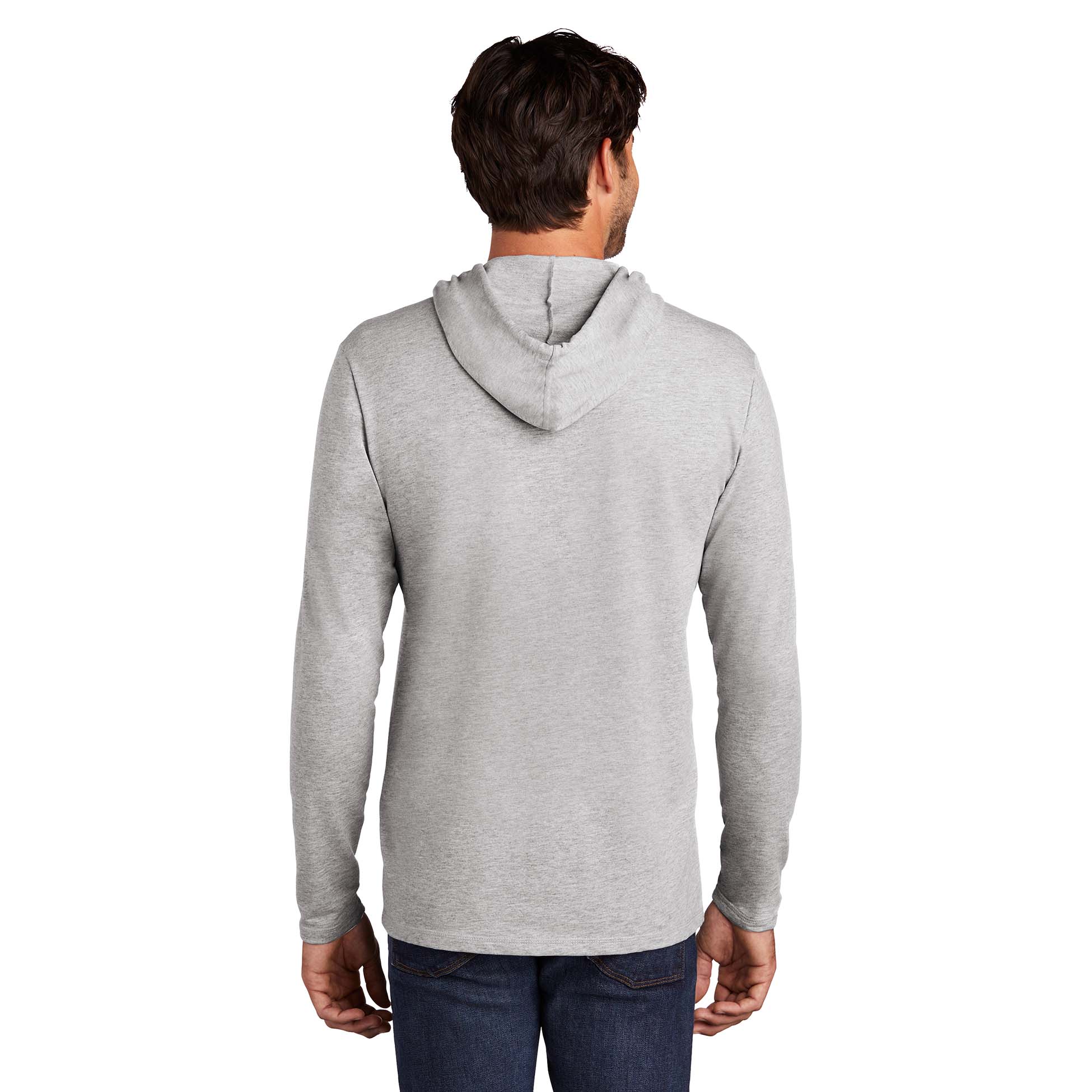 District DT571 Featherweight French Terry Hoodie - Light Heather Grey ...
