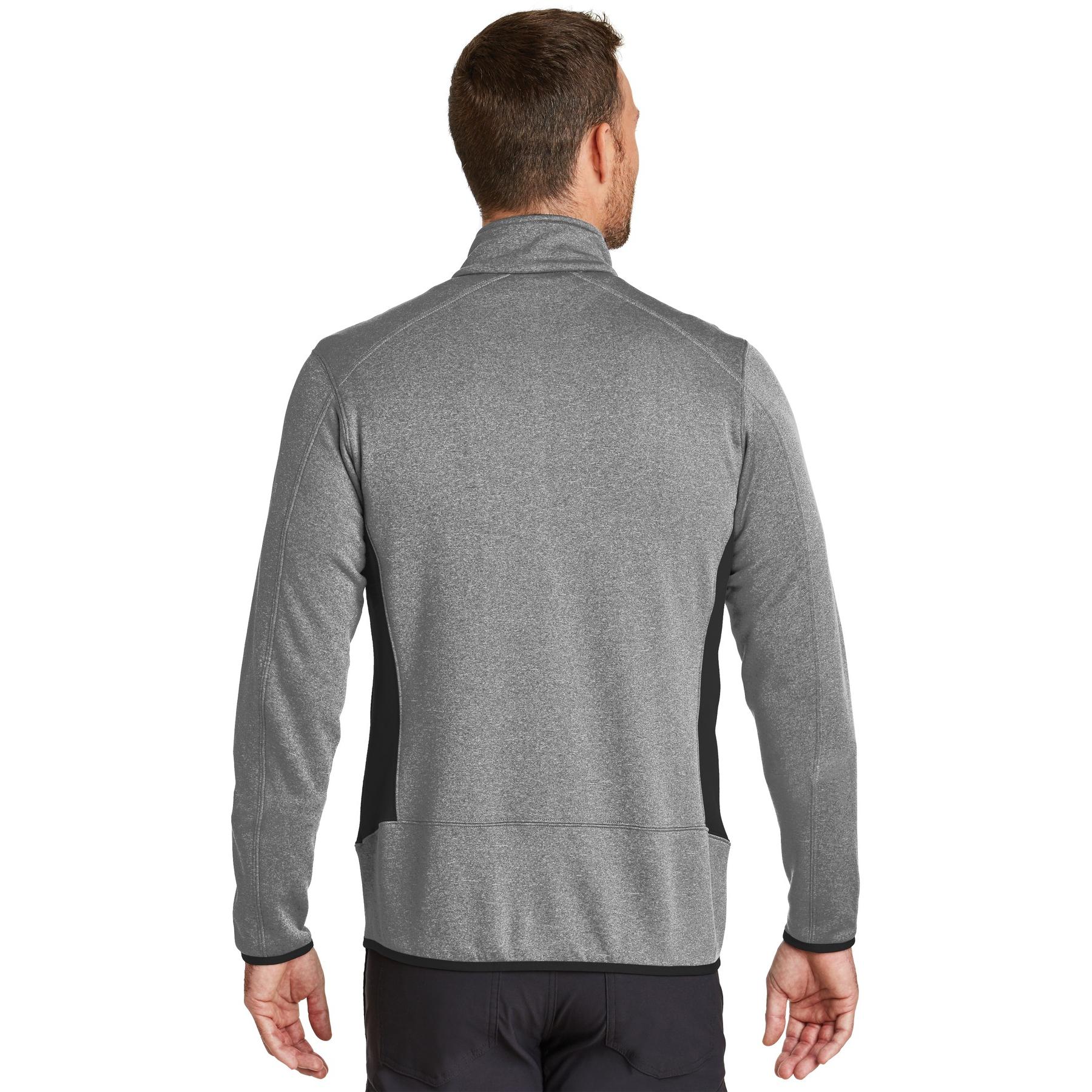 Eddie Bauer Eb238 Mens Full Zip Heather Stretch Fleece Jacket Grey Heather Full Source