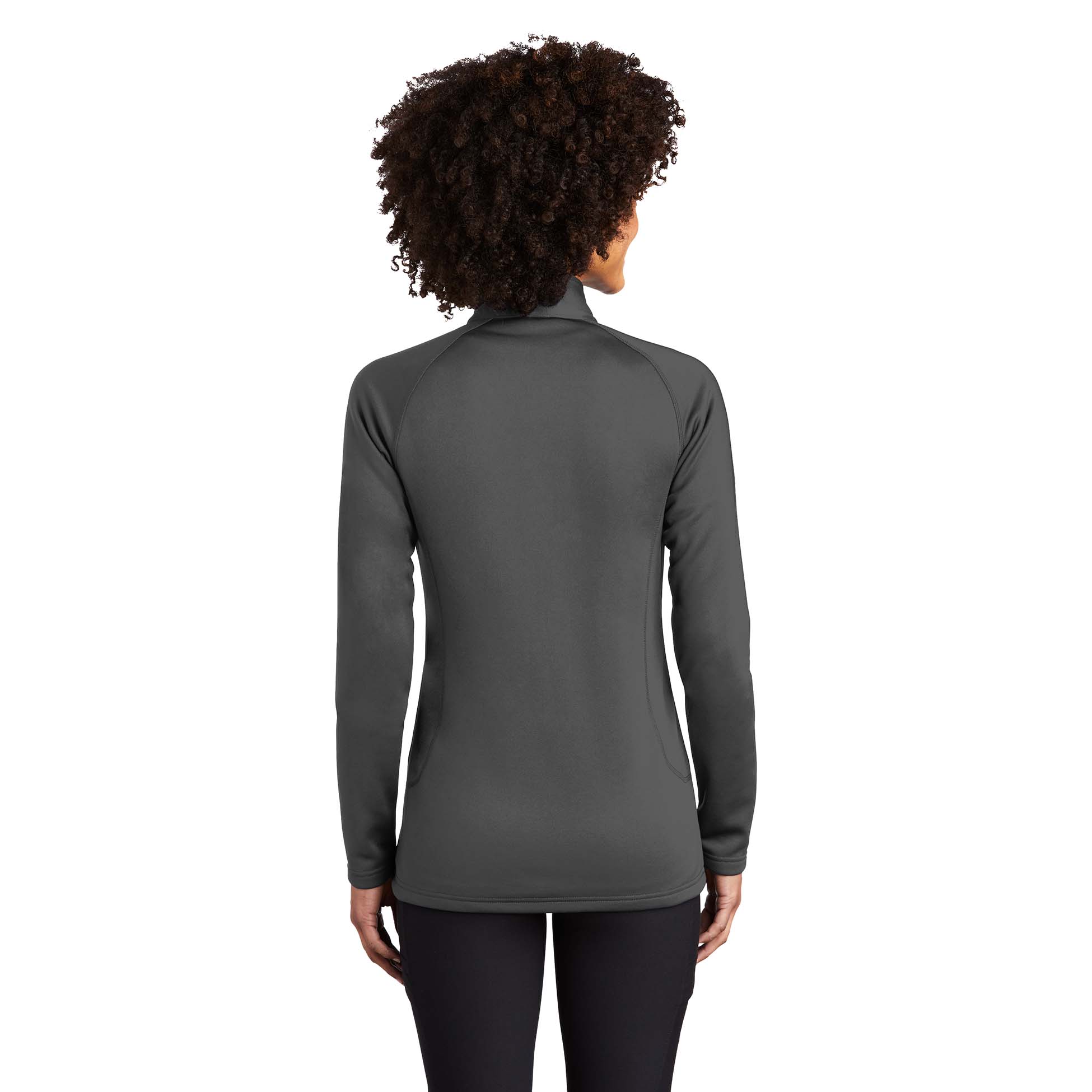 Eddie Bauer EB247 Ladies Smooth Fleece Base Layer Full-Zip - Iron Gate ...
