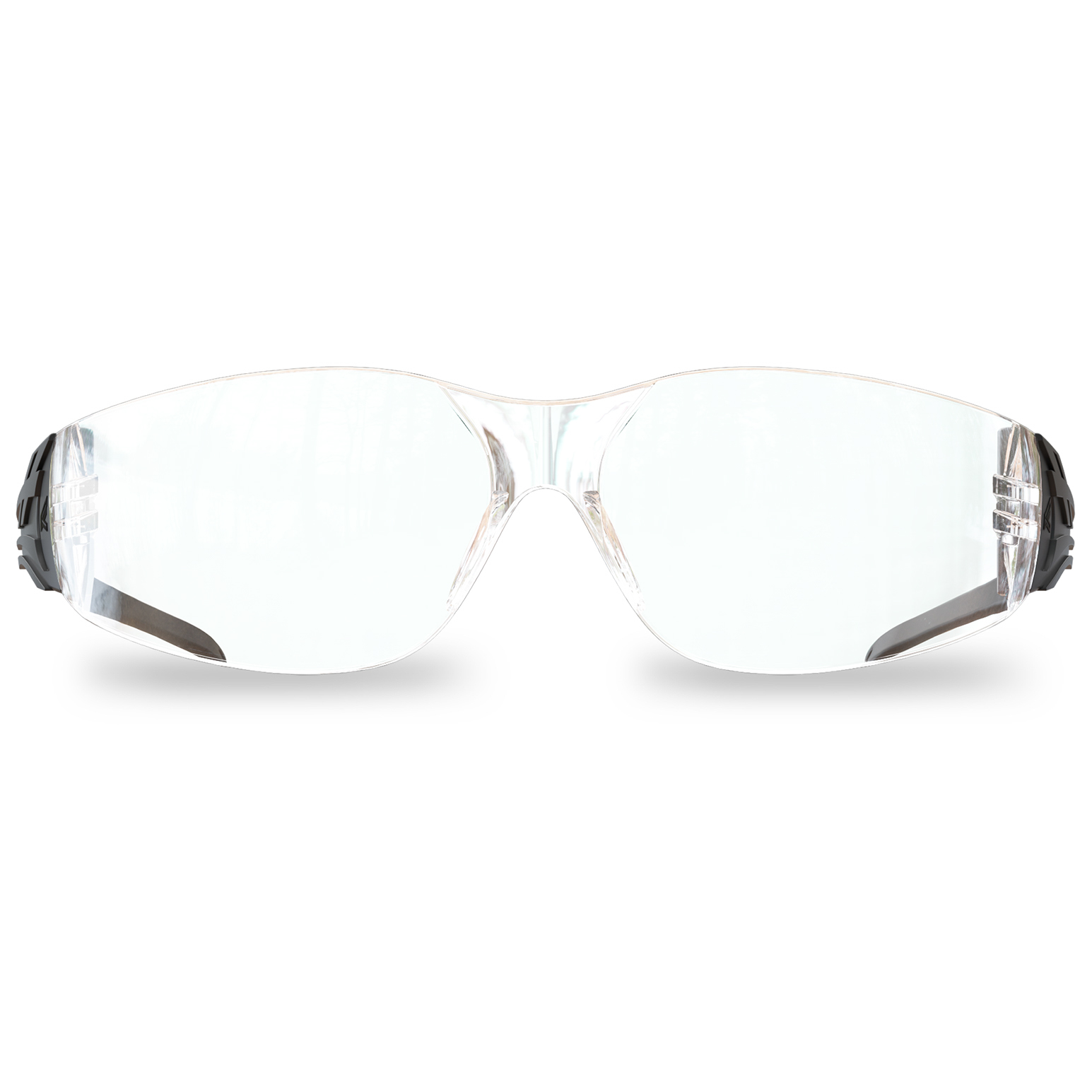 Edge CV111 Viso Safety Glasses - Black Frame - Clear Lens | Full Source