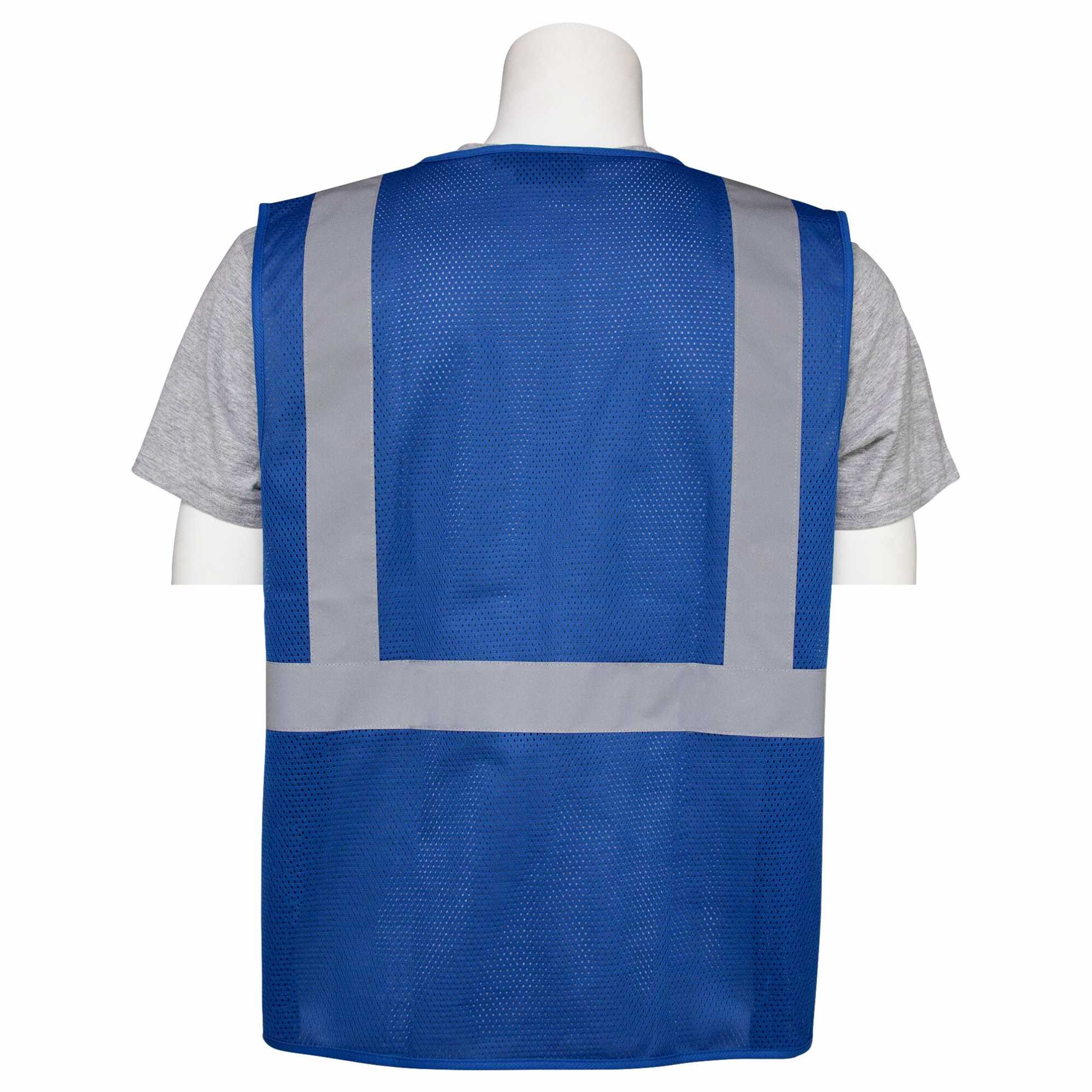 ERB by Delta Plus S863P Non-ANSI Economy Safety Vest - Royal Blue ...