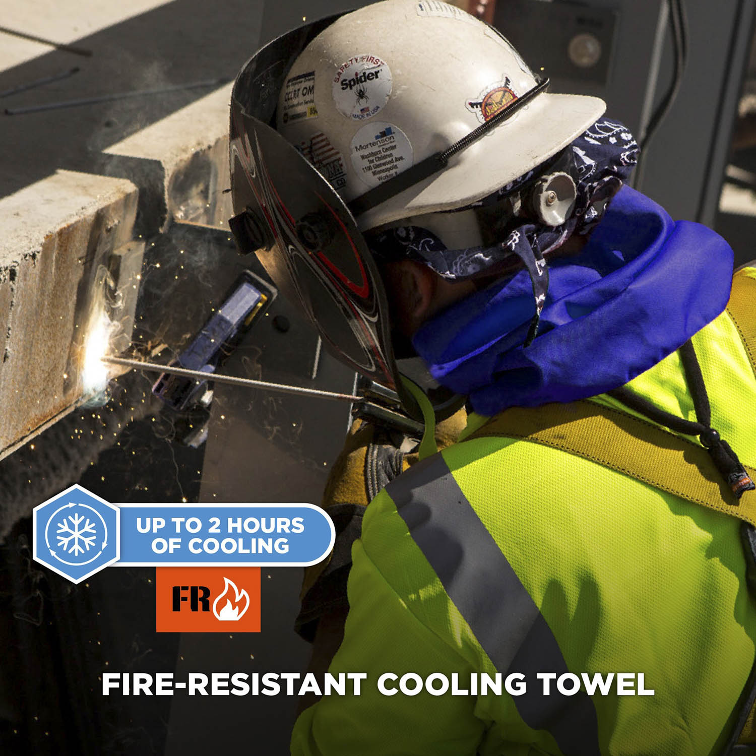 Ergodyne Chill-Its 6606FR FR Cooling Towel - Blue | Full Source