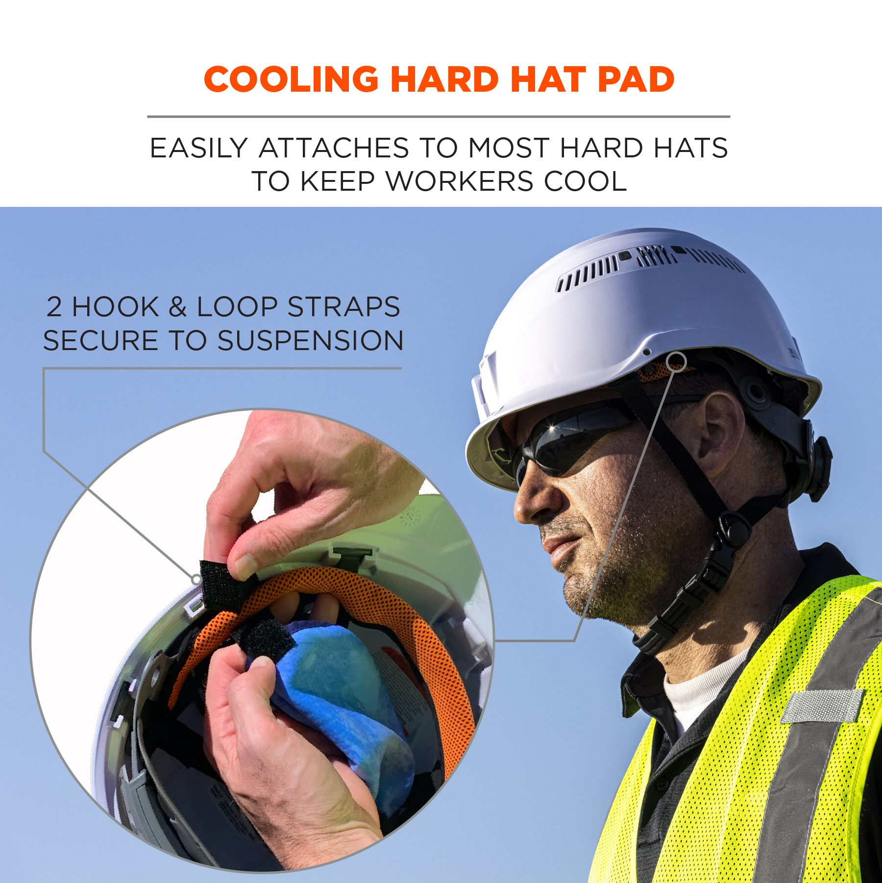 Ergodyne Chill-Its 6715CT Evaporative Cooling Hard Hat Pad | Full Source