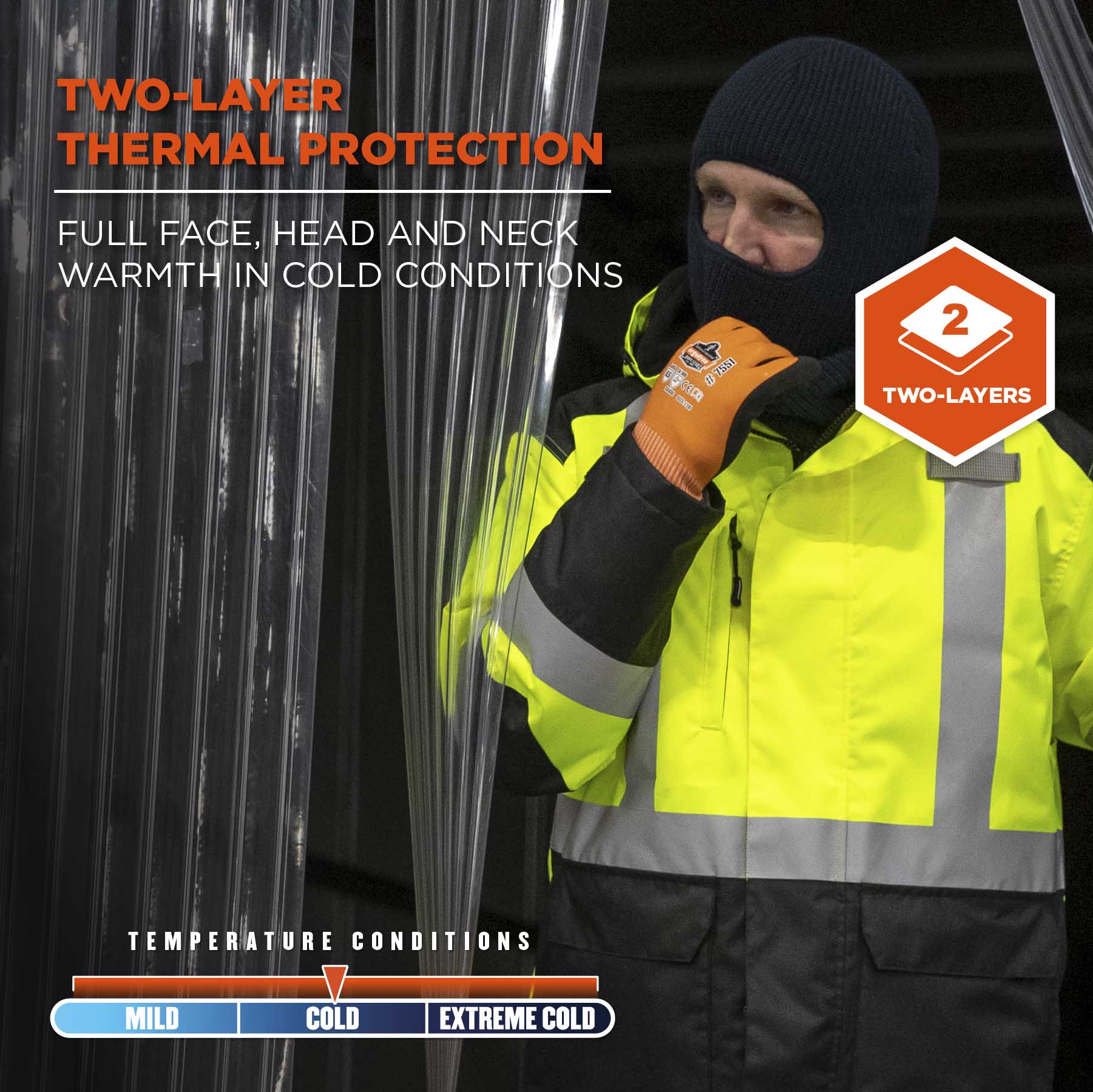 Ergodyne N-Ferno 6829 Freezer Balaclava Face Mask - Navy | Full Source