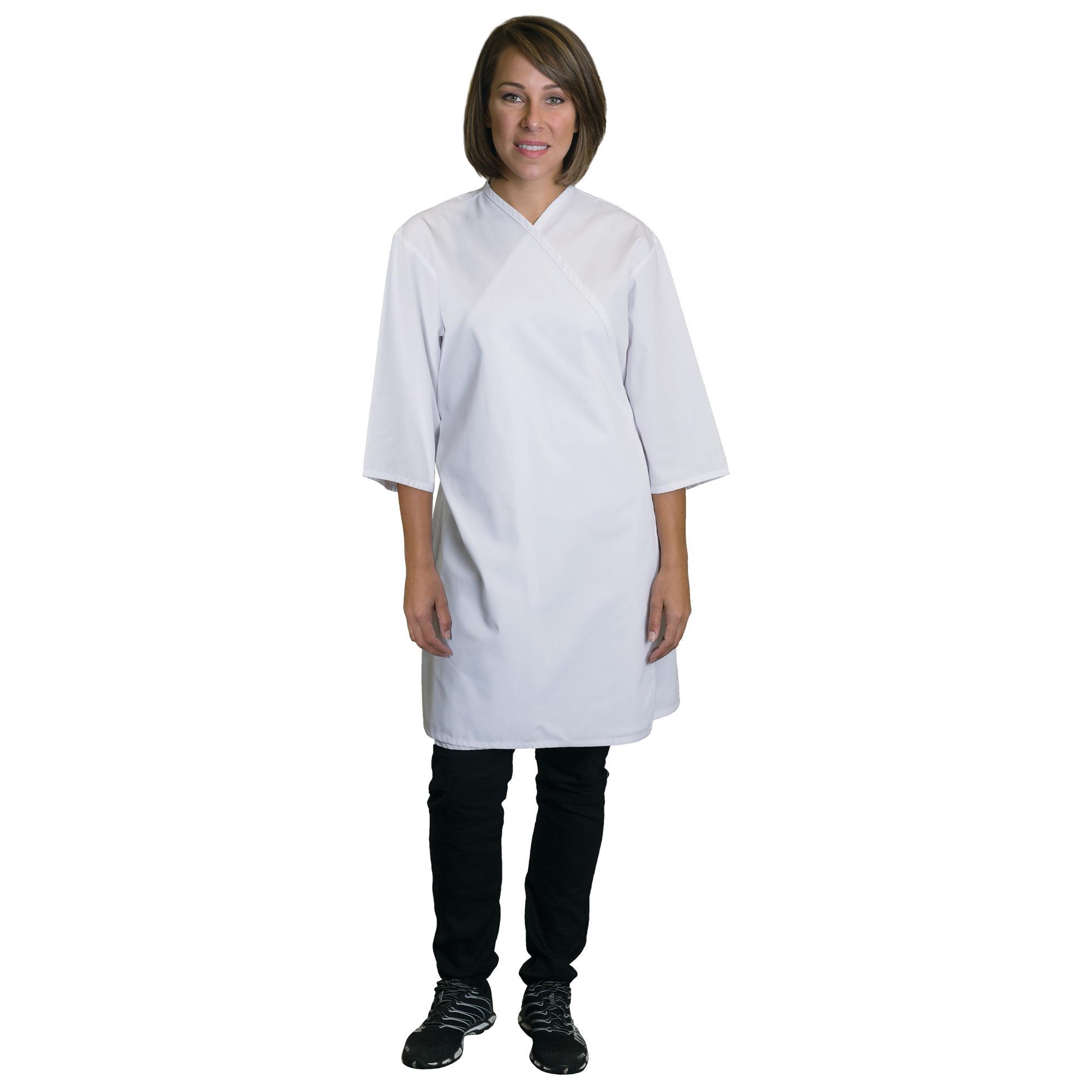 Fame K81 Unisex Wrap-Around Smock - White | Full Source
