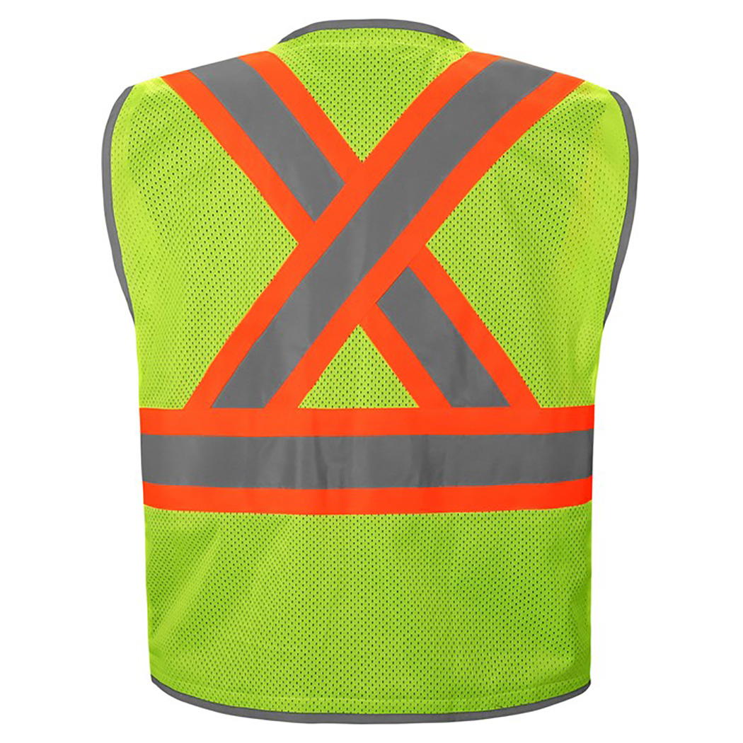 GSS Safety 1611 Type R Class 2 Hype-Lite X-Back Safety Vest - Yellow ...