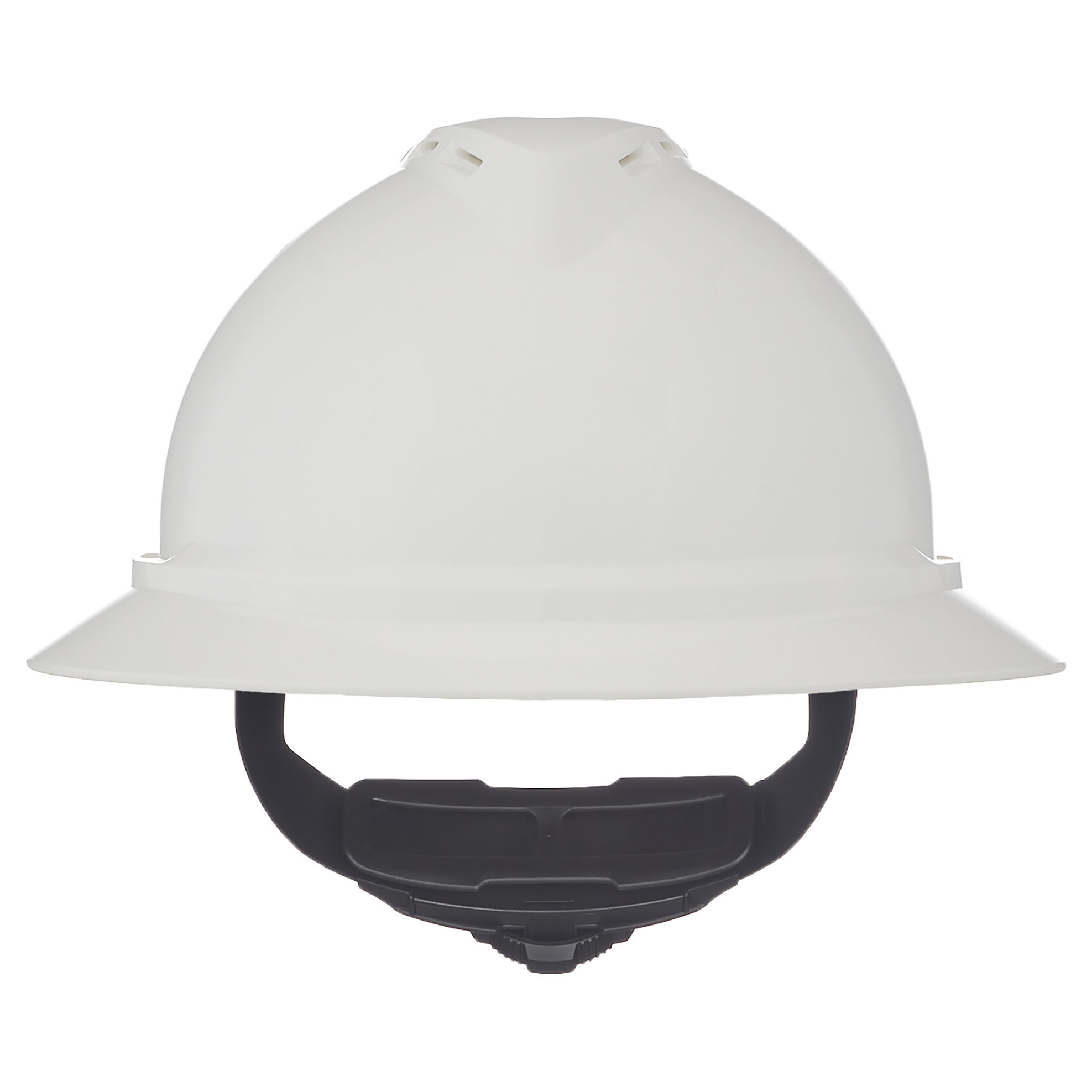 MSA 10167911 V-Gard 500 Vented Full Brim Hard Hat - 4-Point Ratchet ...