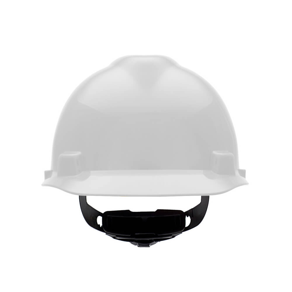 MSA 475358 V-Gard Cap Style Hard Hat - Fas-Trac III Suspension - White ...