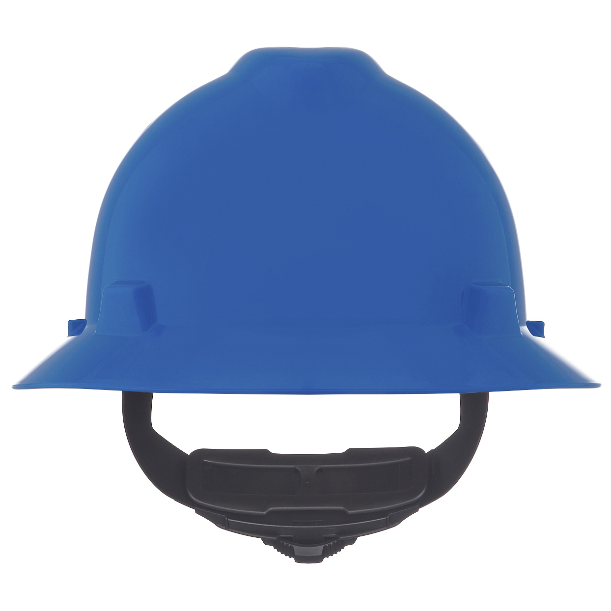 MSA 475368 V-Gard Full Brim Hard Hat - Fas-Trac Suspension - Blue ...