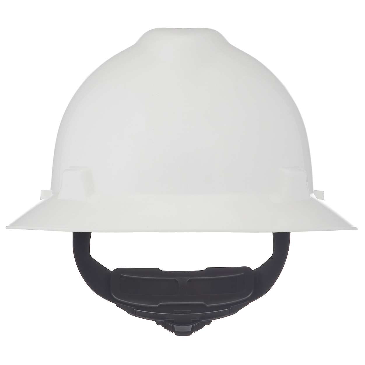 MSA 475369 V-Gard Full Brim Hard Hat - Fas-Trac Suspension - White ...