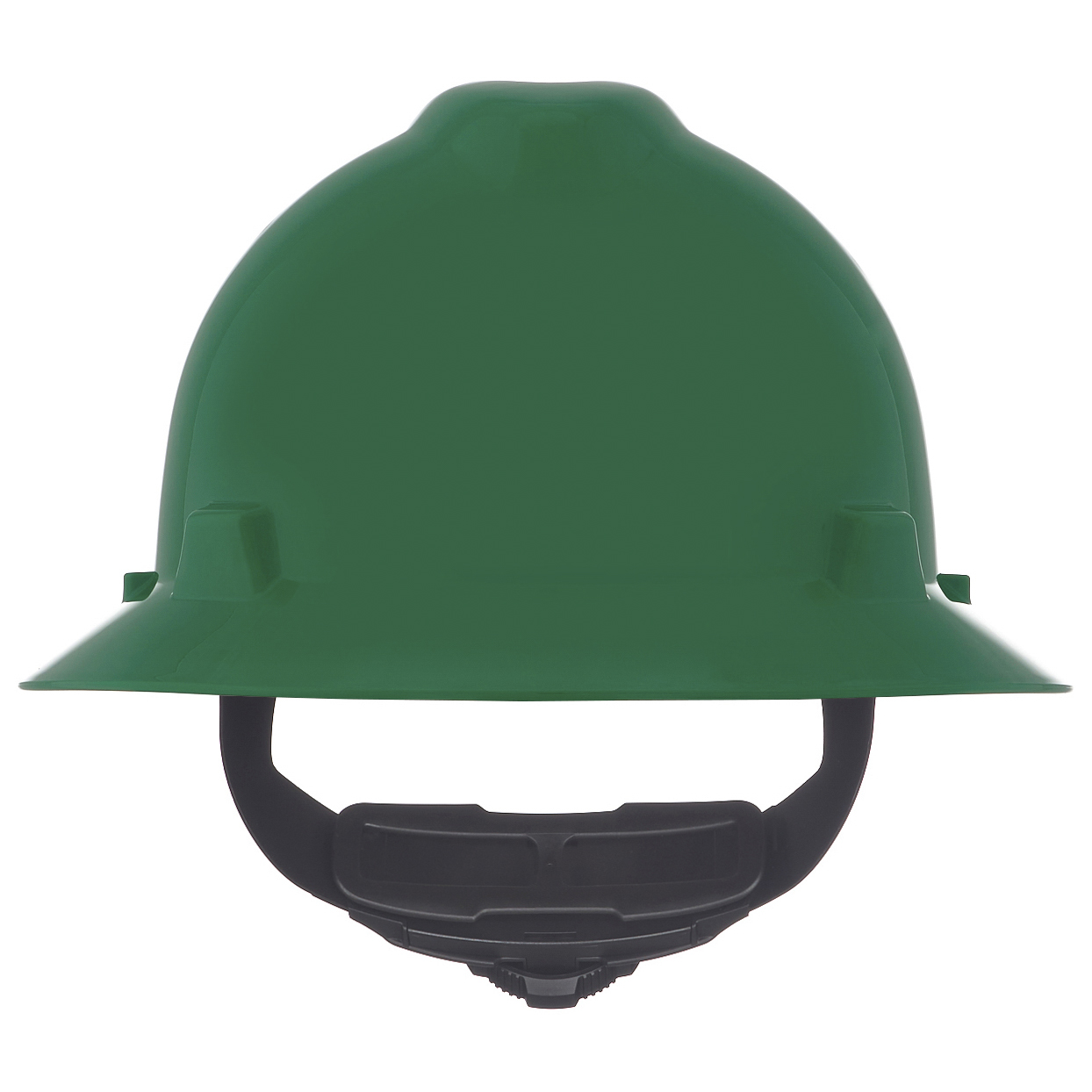 MSA 475370 V-Gard Full Brim Hard Hat - Fas-Trac Suspension - Green ...
