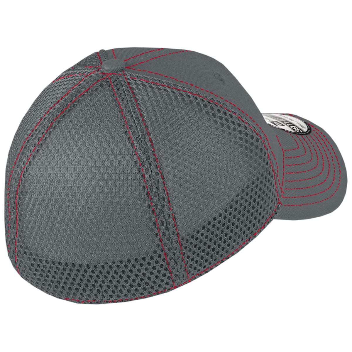 New Era NE1120 Stretch Mesh Contrast Stitch Cap - Graphite/Red | Full ...