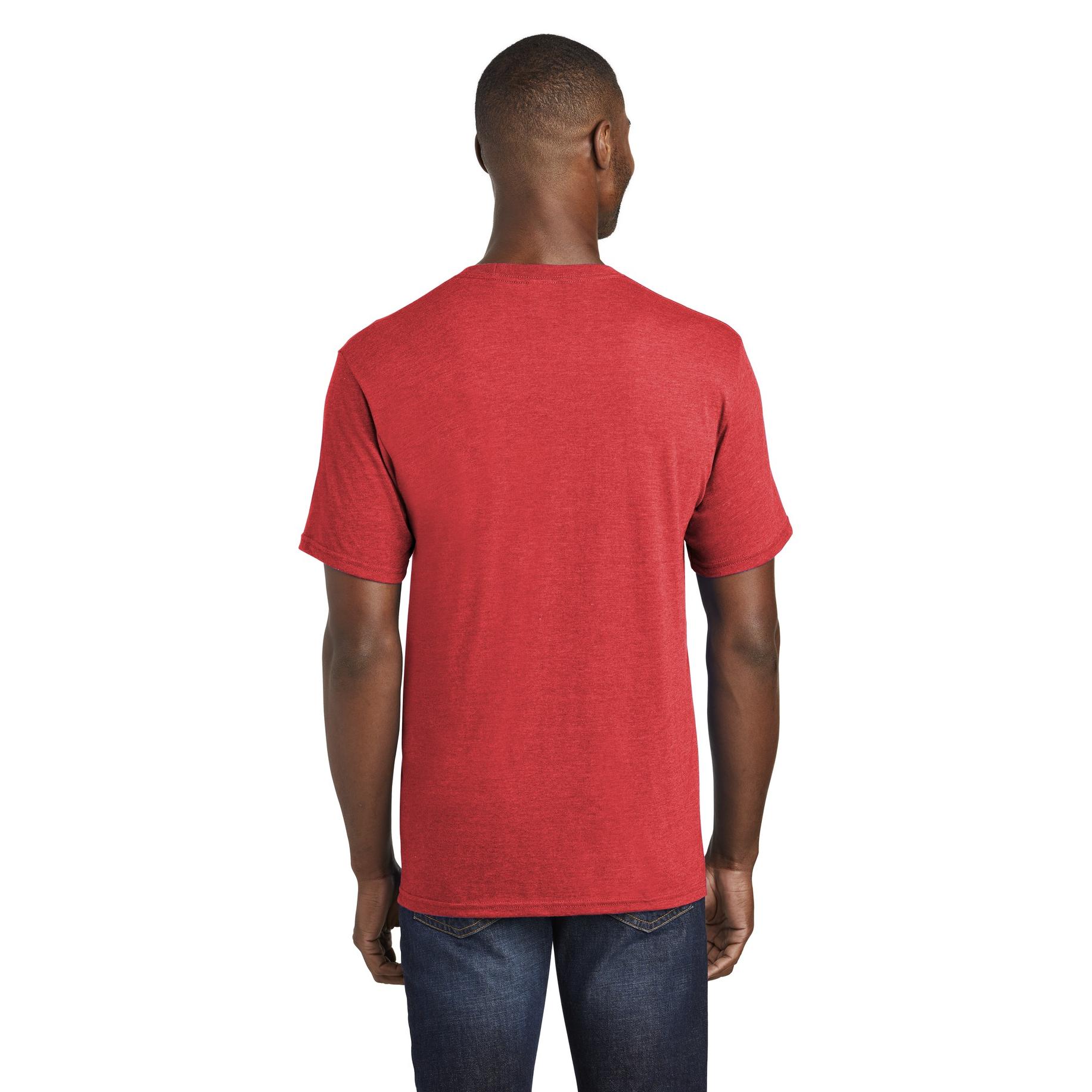 Port & Company PC455 Fan Favorite Blend Tee - Bright Red Heather | Full ...