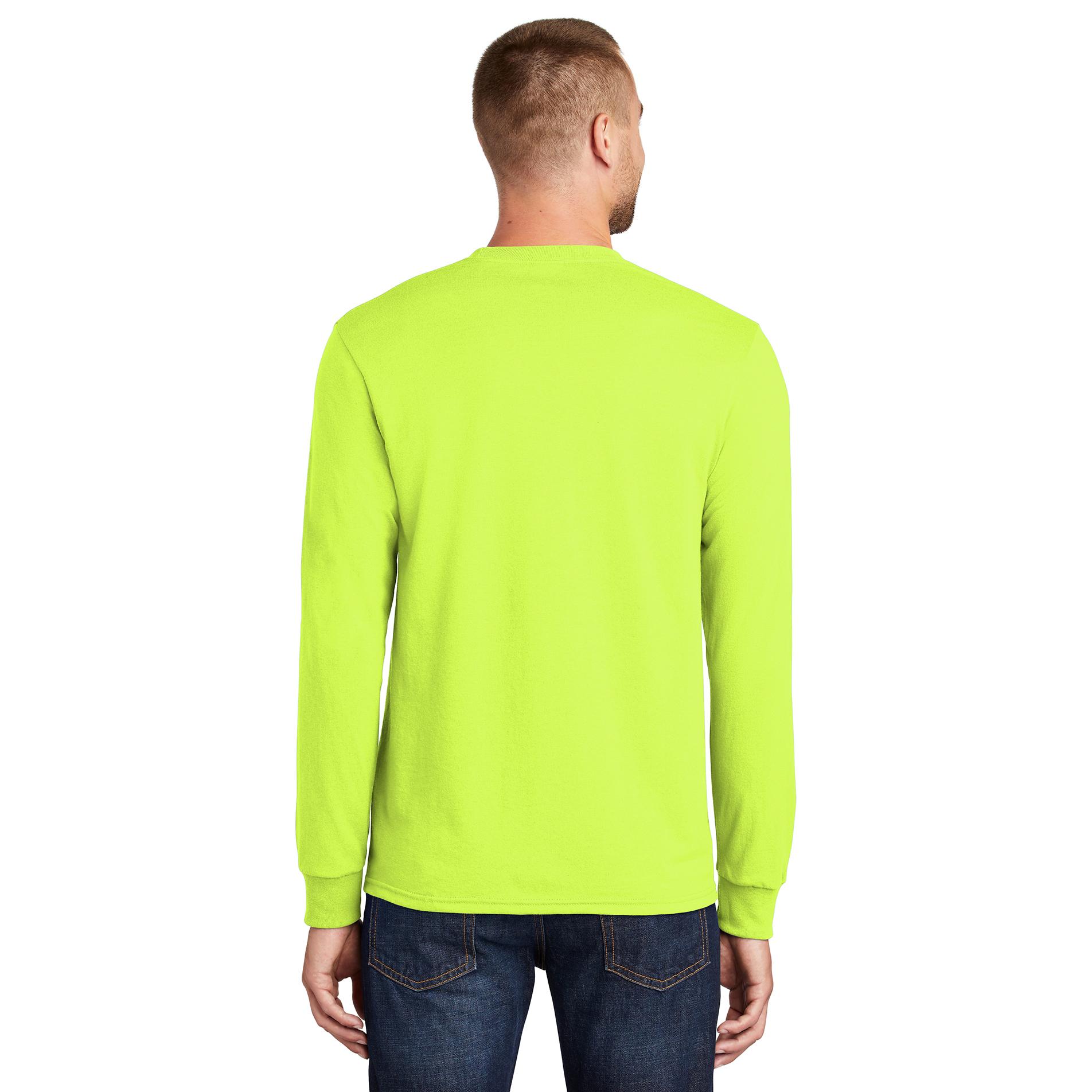 Port & Company PC55LST Tall Long Sleeve Core Blend Tee - Safety Green ...