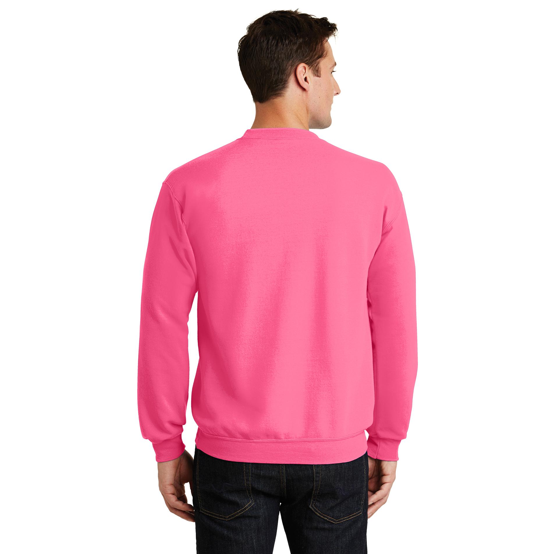 Port & Company PC78 Core Fleece Crewneck Sweatshirt - Neon Pink | Full ...