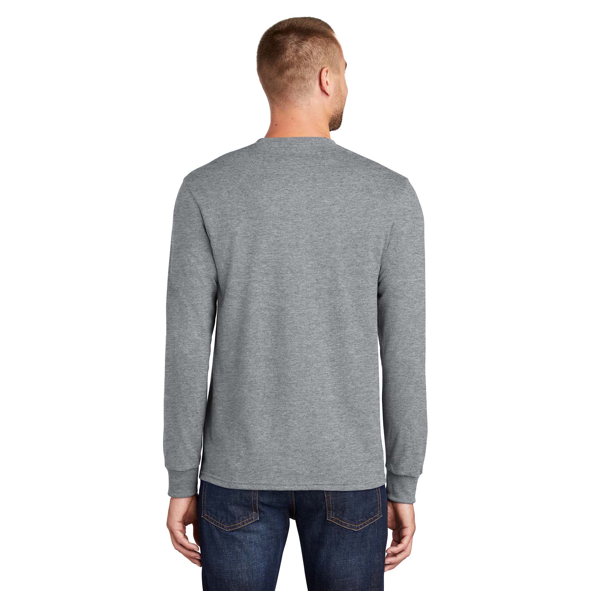 Port & Company PC55LS Long Sleeve Core Blend Tee - Athletic Heather ...