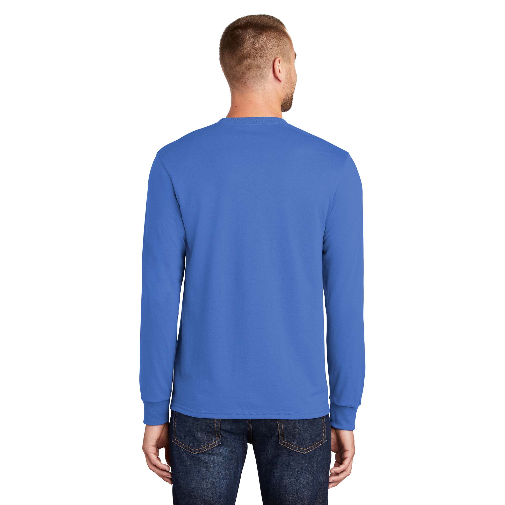 Port & Company PC55LS Long Sleeve Core Blend Tee - Royal | Full Source