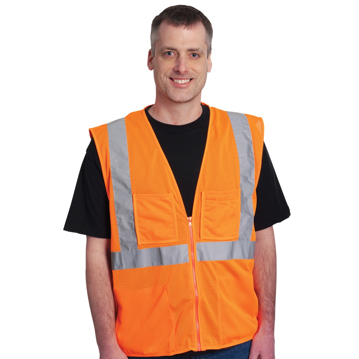 PIP 302-MVGZ4P Economy Type R Class 2 Mesh Safety Vest with Four ...