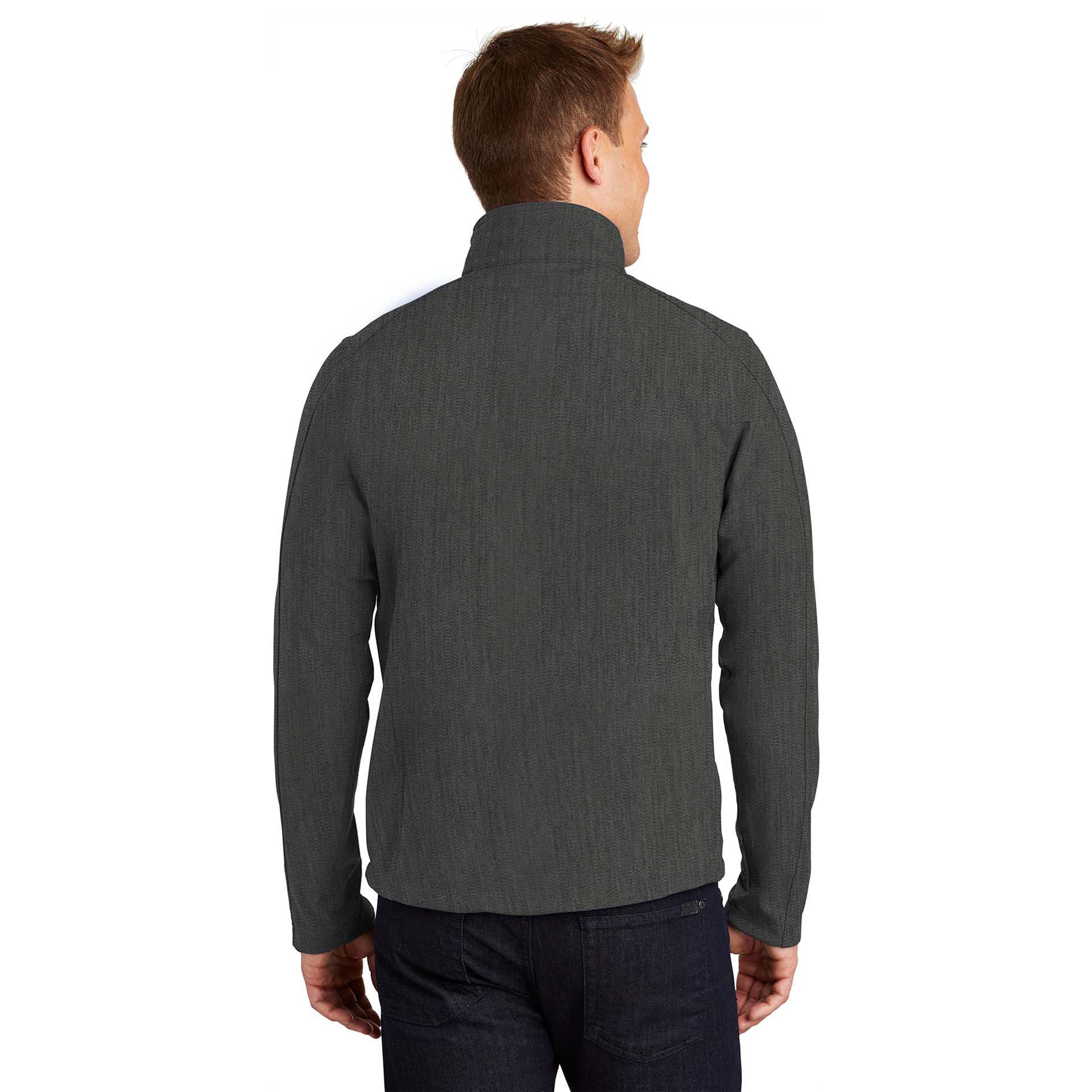 Port Authority J317 Core Soft Shell Jacket - Black Charcoal Heather ...