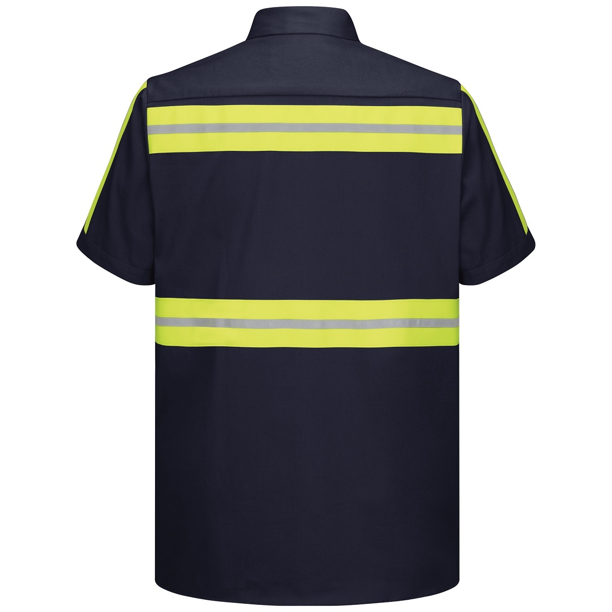 Red Kap SC40 Enhanced Visibility Short Sleeve Cotton Work Shirt - Navy ...
