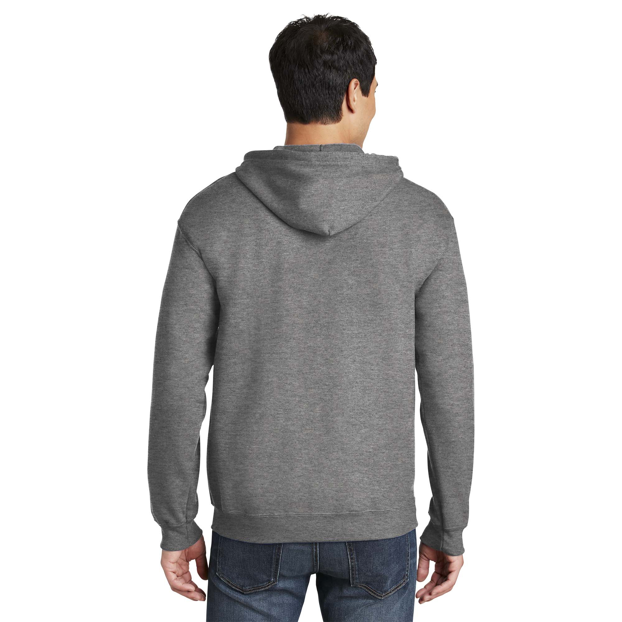 Gildan 18600 Heavy Blend Full-Zip Hooded Sweatshirt - Graphite Heather ...