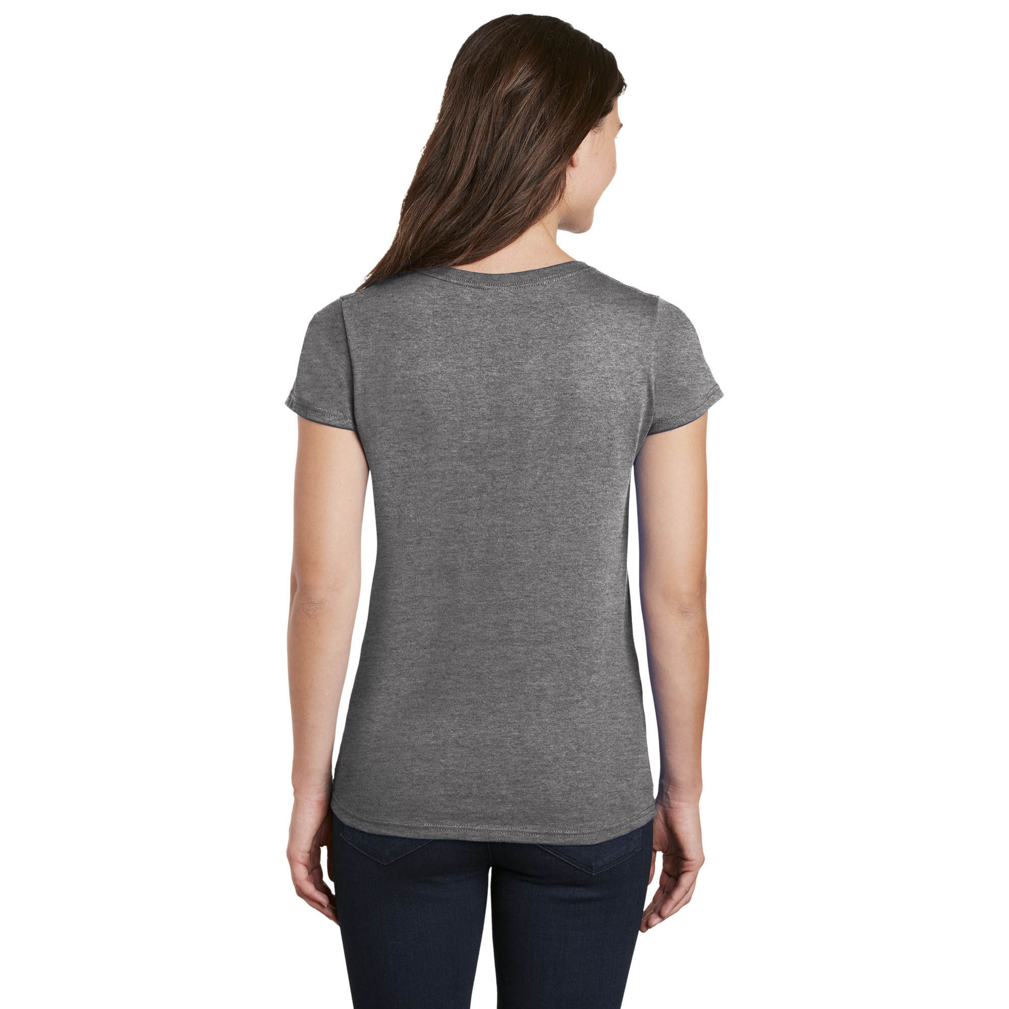 Gildan 5V00L Ladies Heavy Cotton V-Neck T-Shirt - Graphite Heather ...