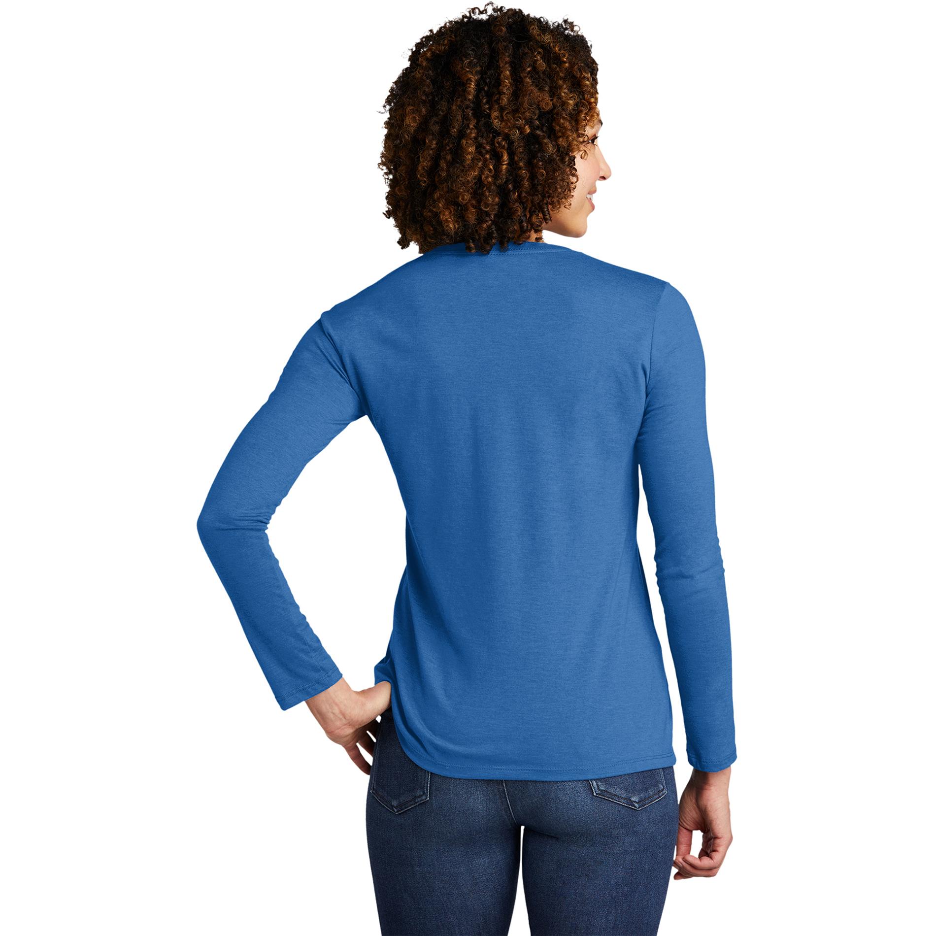Allmade AL6008 Women's Tri-Blend Long Sleeve Tee - Azure Blue | Full Source