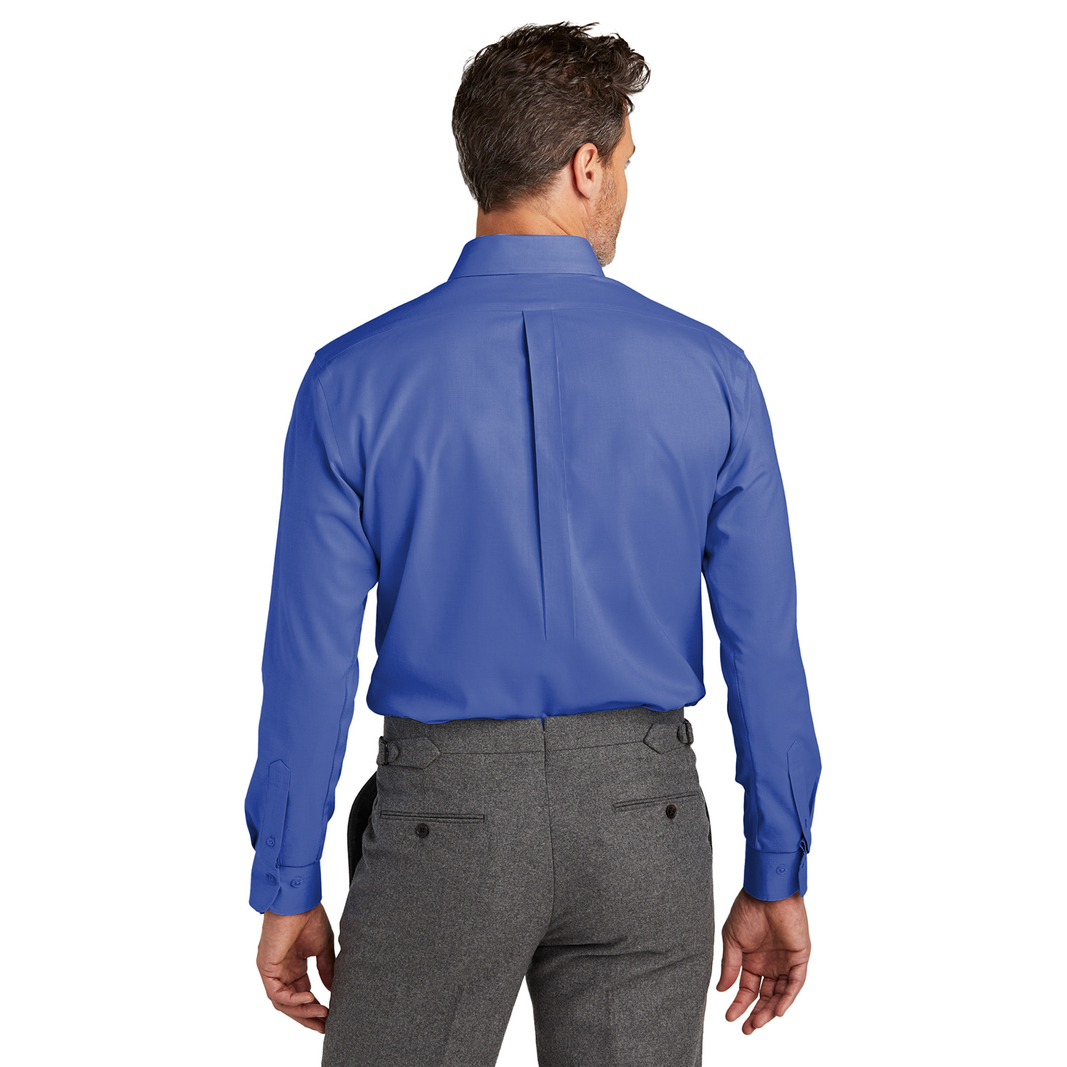 Brooks Brothers BB18002 Wrinkle-Free Stretch Nailhead Shirt - Cobalt ...