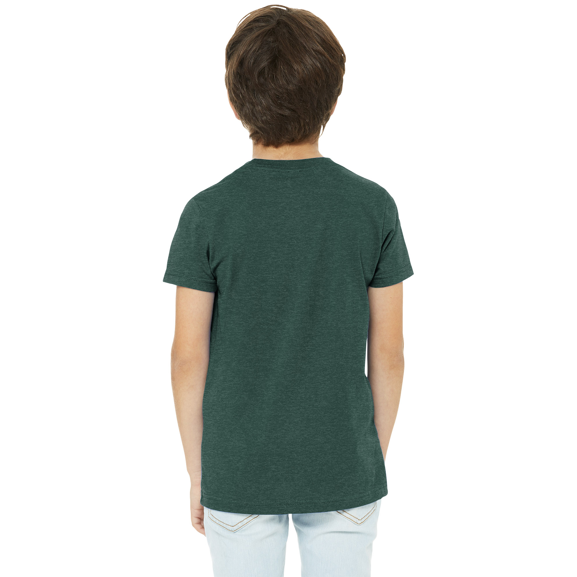 Bella + Canvas BC3001CVC Youth Heather CVC Tee - Heather Forest | Full ...