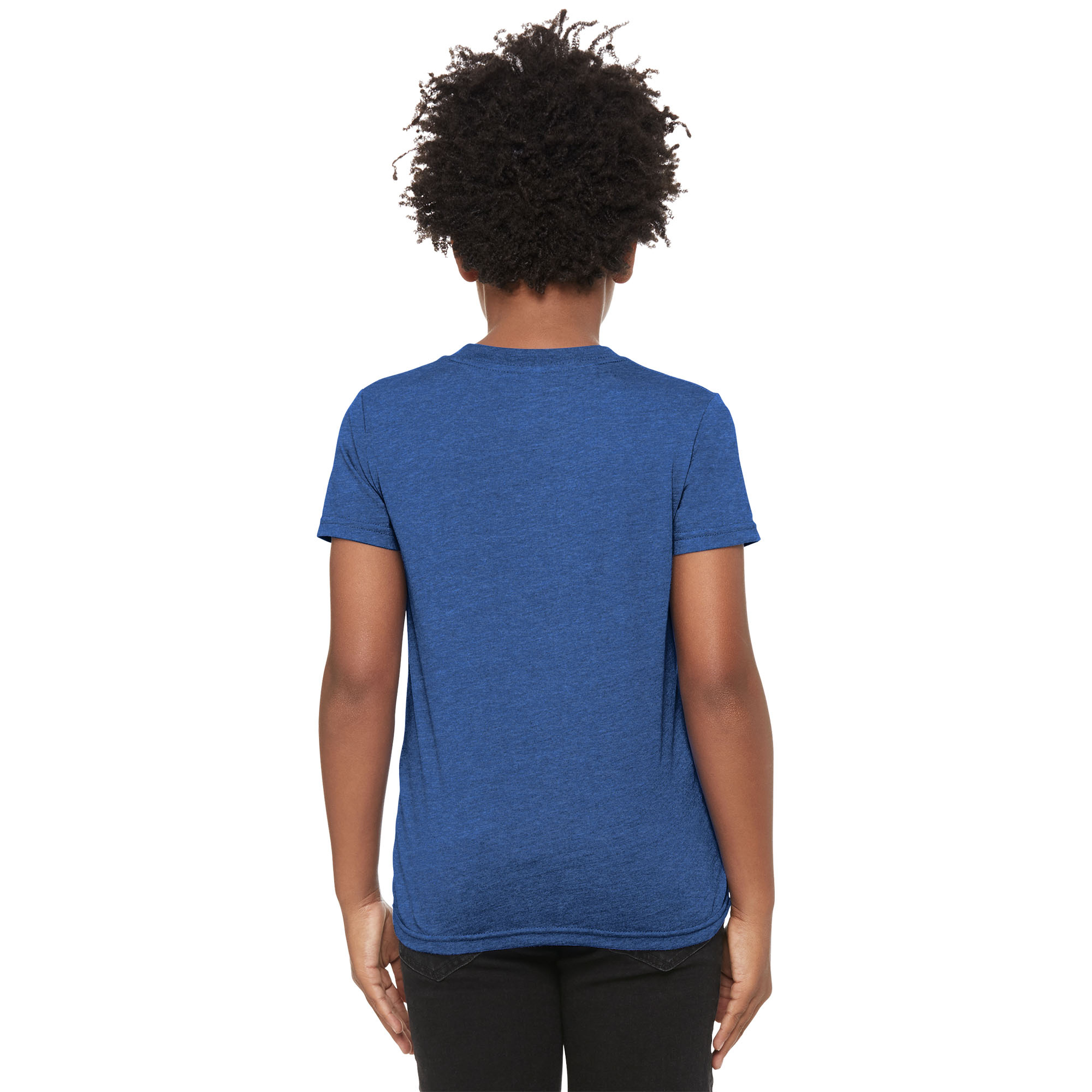 Bella + Canvas BC3001CVC Youth Heather CVC Tee - Heather True Royal ...