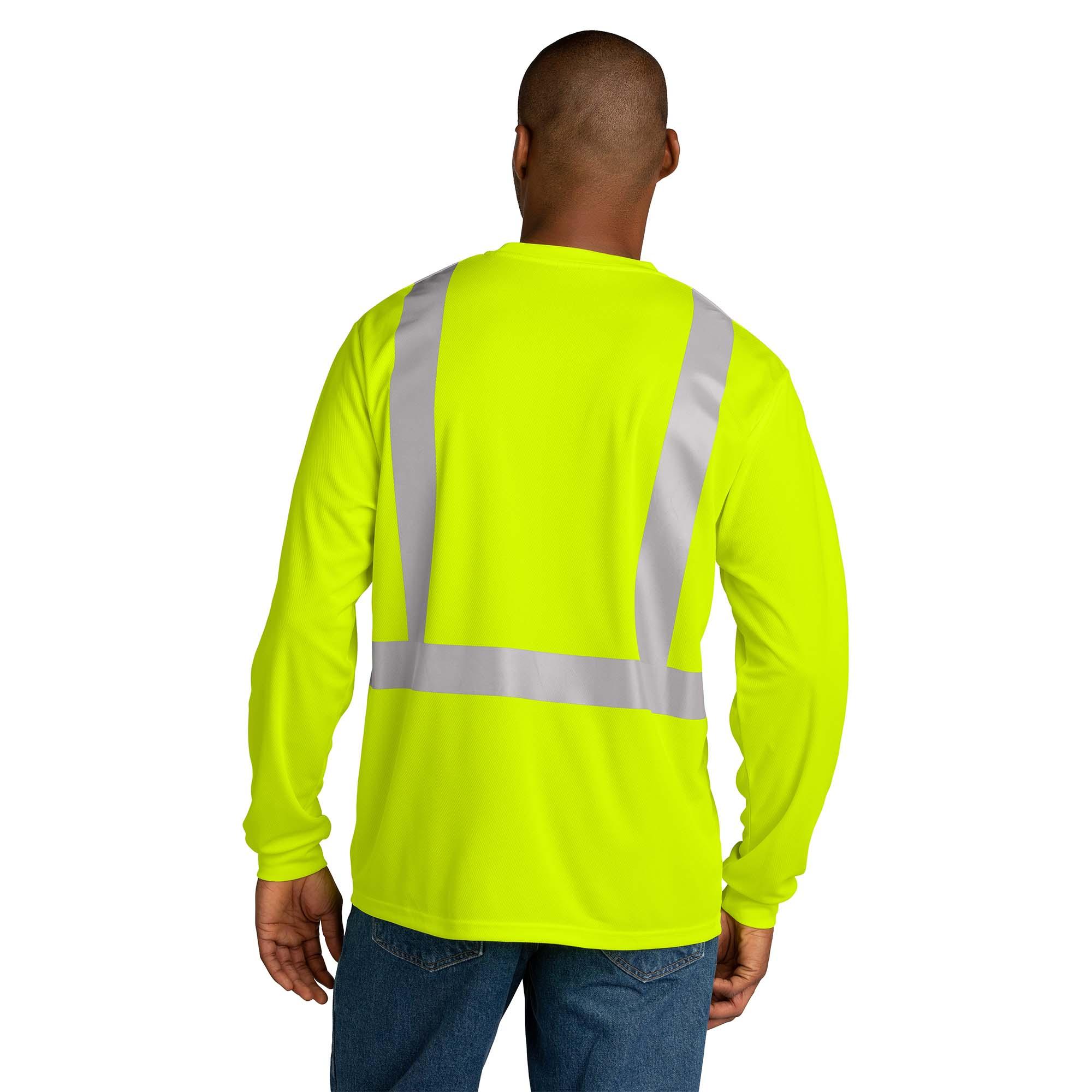 CornerStone CS201 ANSI 107 Class 2 Mesh Long Sleeve T-Shirt - Yellow ...