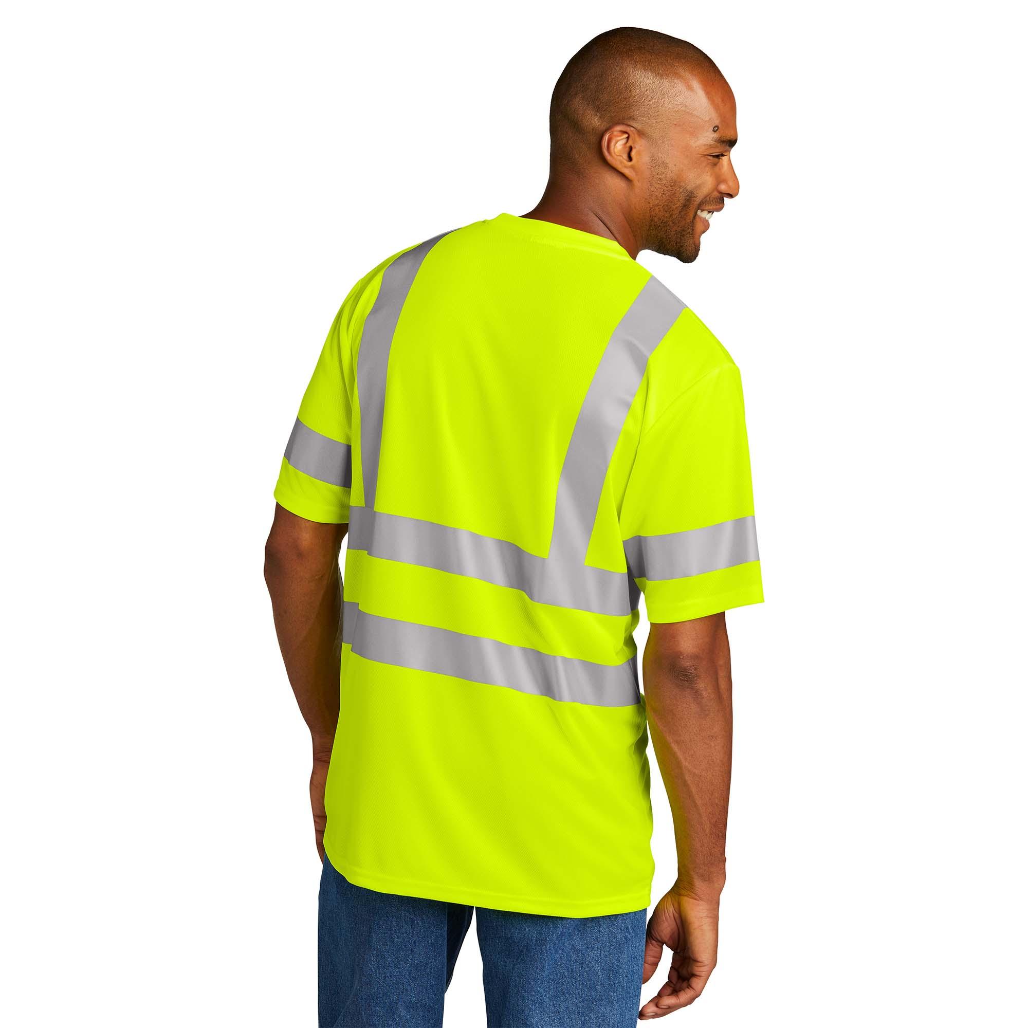 CornerStone CS202 ANSI 107 Class 3 Mesh T-Shirt - Yellow/Lime | Full Source