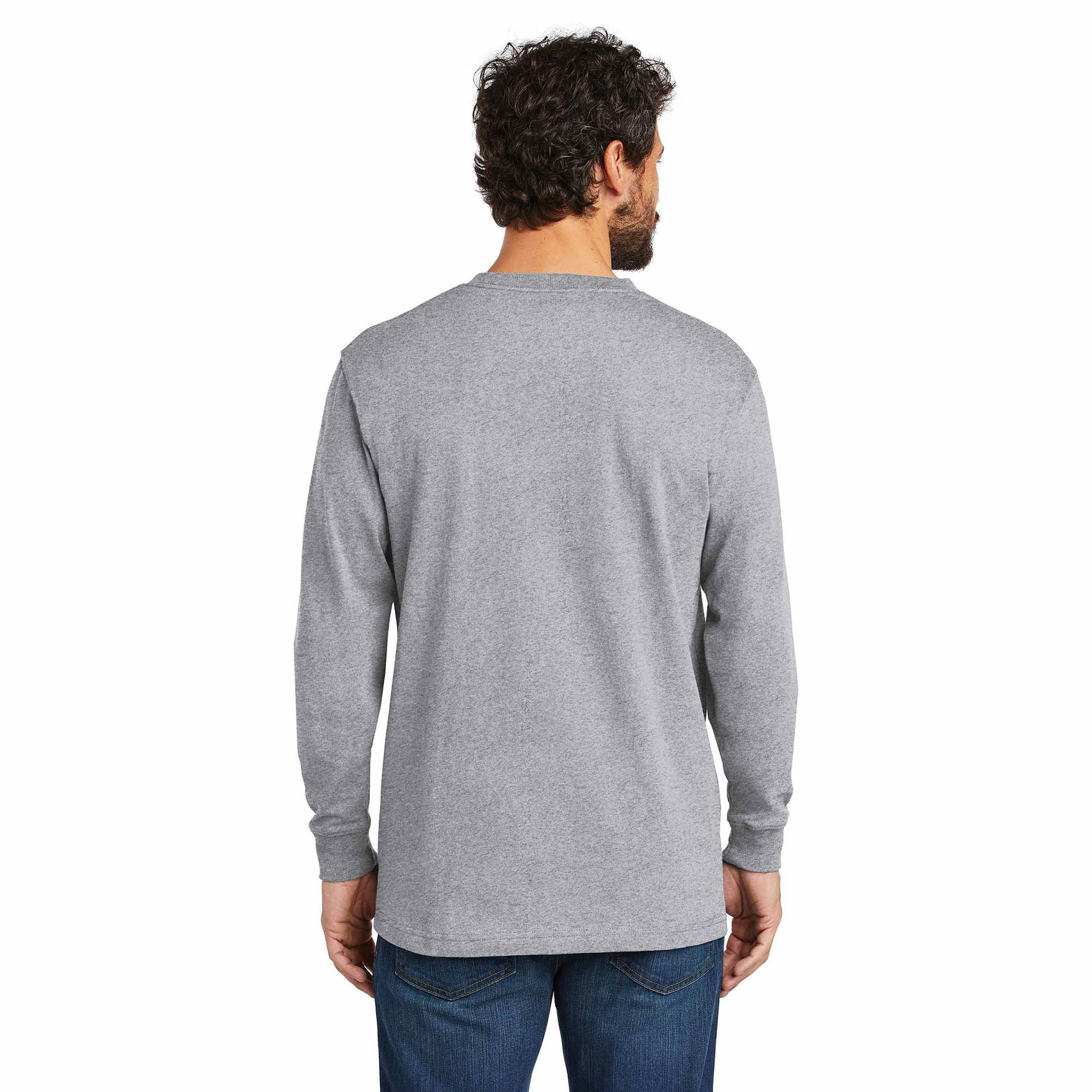 Carhartt K126 Workwear Pocket Long Sleeve T-Shirt - Heather Gray | Full ...