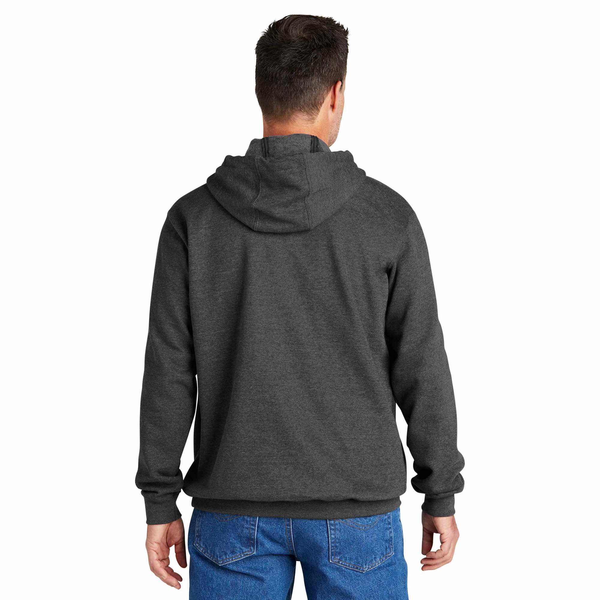 Carhartt K288 Middleweight Hooded Logo Sweatshirt - Carbon Heather ...