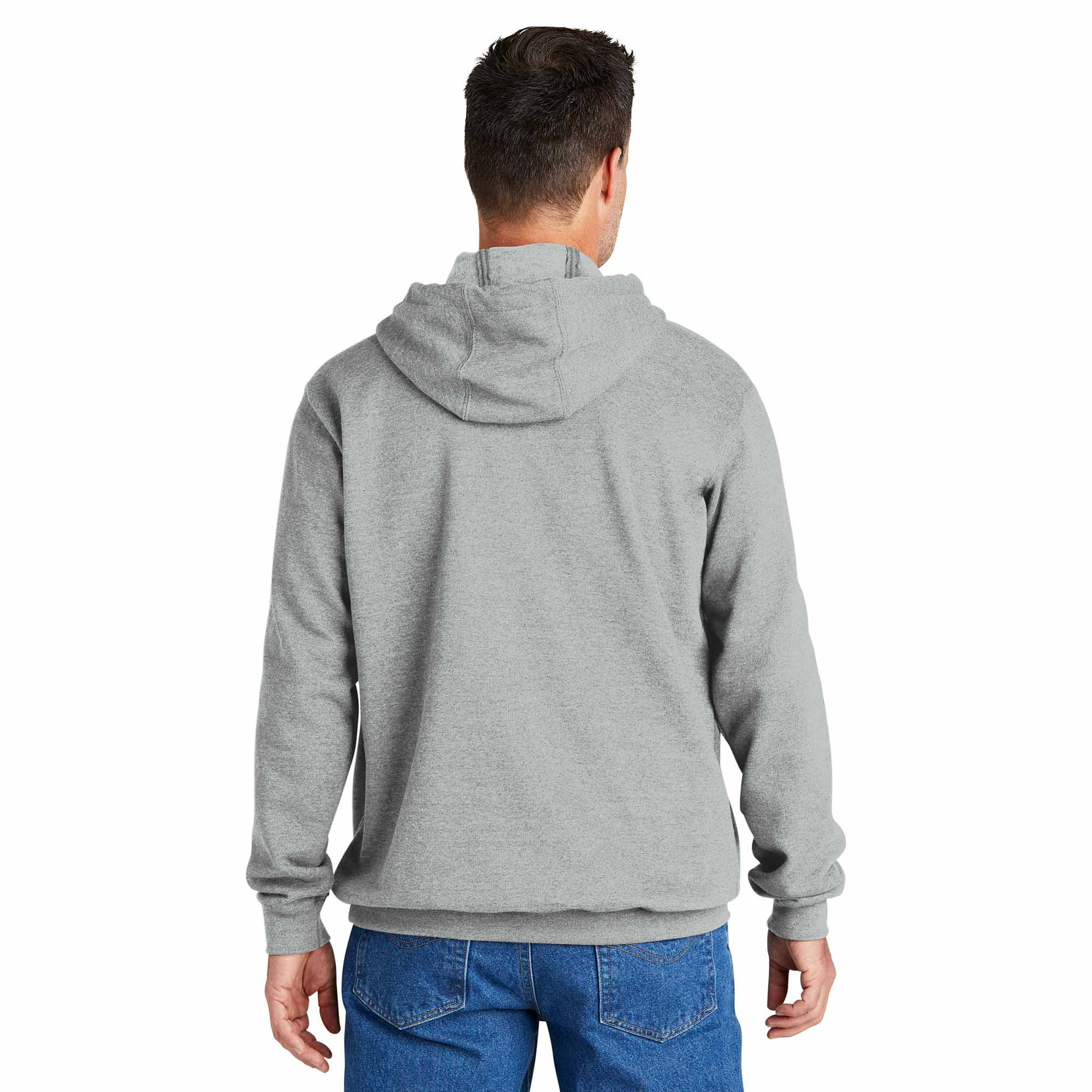 Carhartt K288 Middleweight Hooded Logo Sweatshirt - Heather Grey | Full ...
